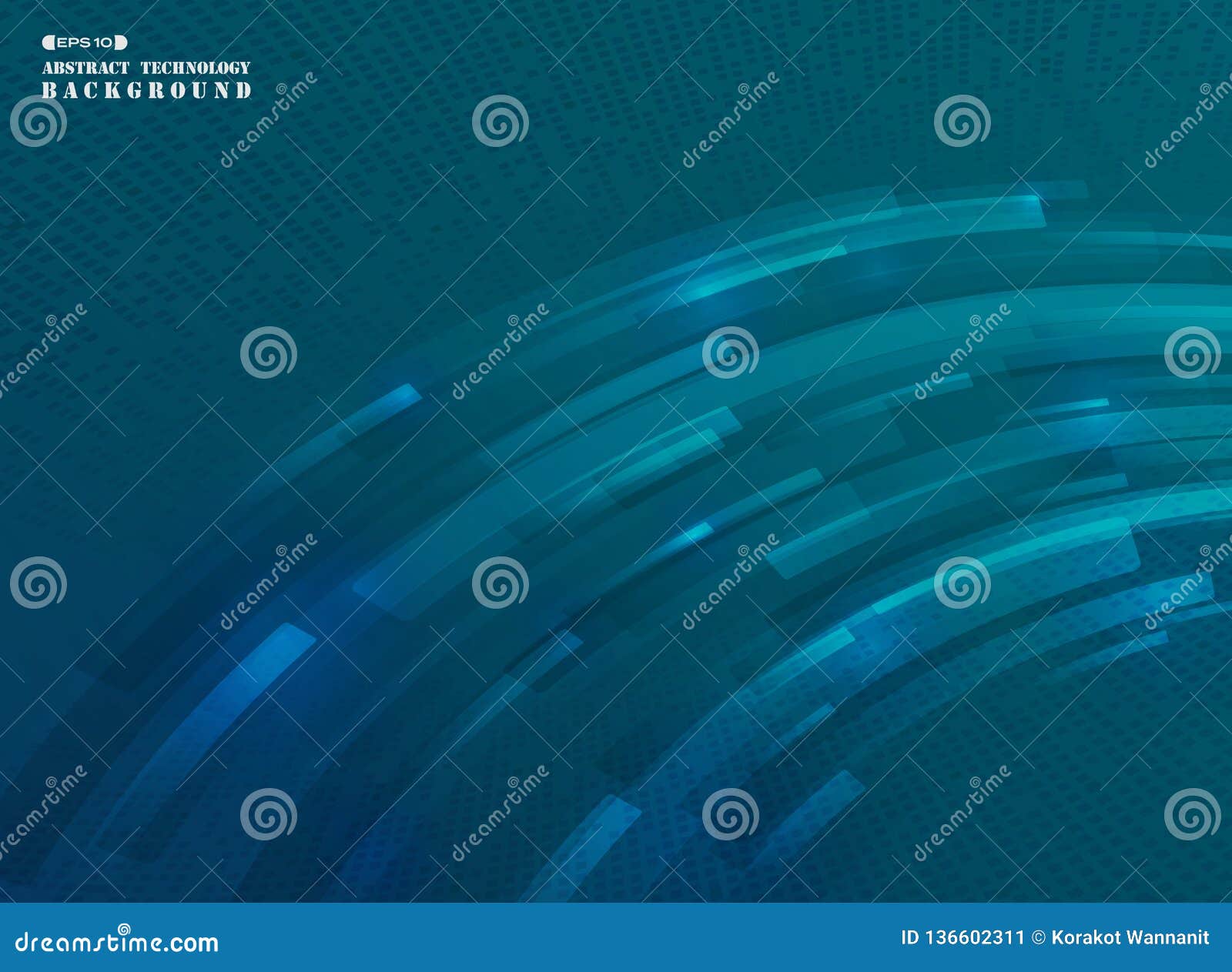 Abstract Futuristic Stripe Line Pattern of Gradient Blue Digital Stock ...