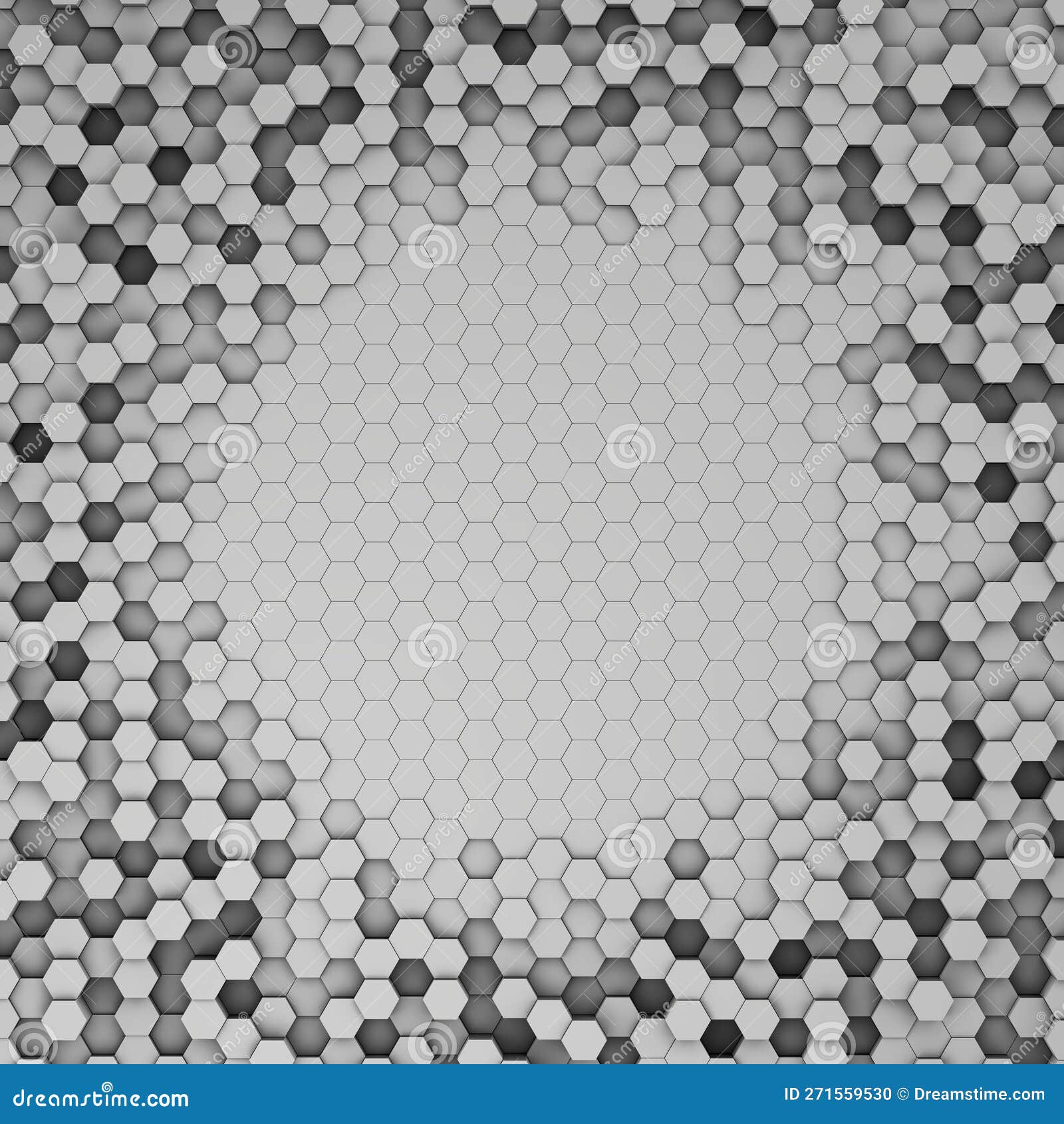 Abstract Futuristic Surface Hexagon Pattern. 3D Rendering Stock ...