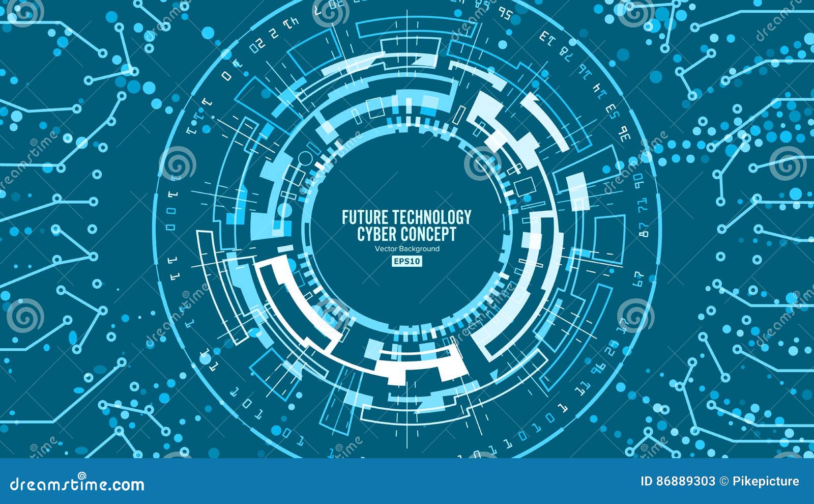 Abstract Futuristic Technological Background Vector. Security Print ...