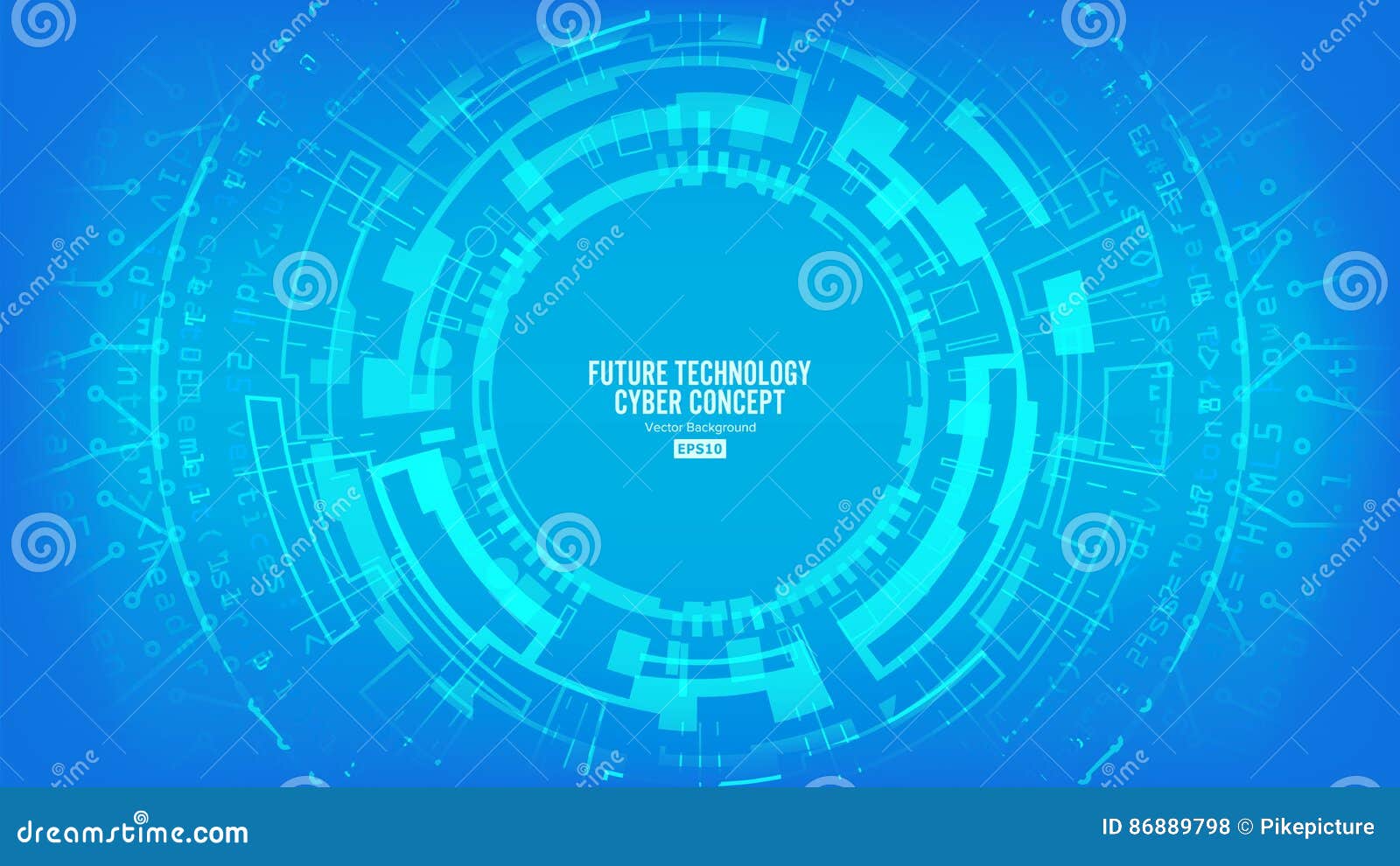 Abstract Futuristic Technological Background Vector. Security Print ...