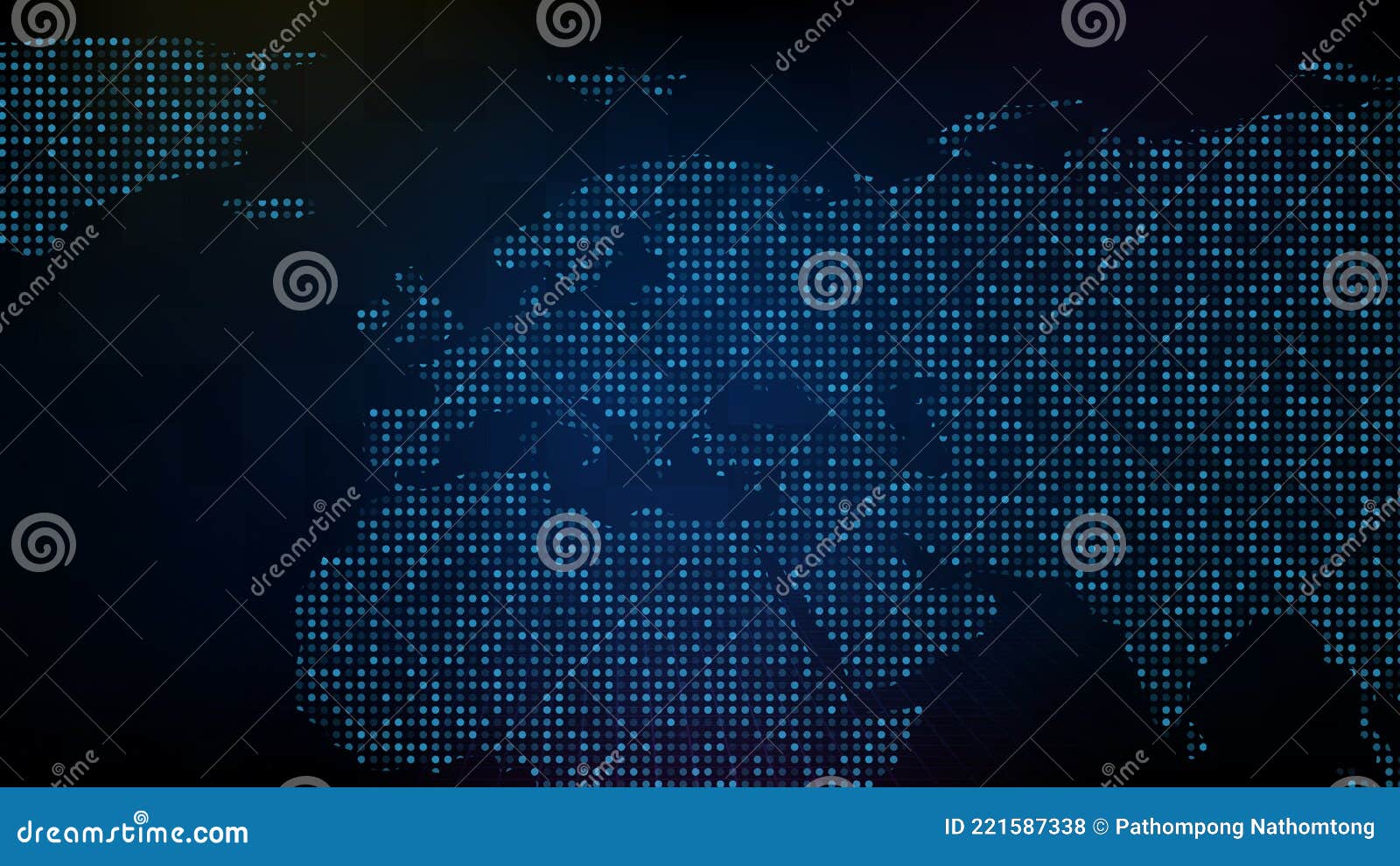 Futuristic Technology Background of Blue Digital EU Europe Map Stock ...