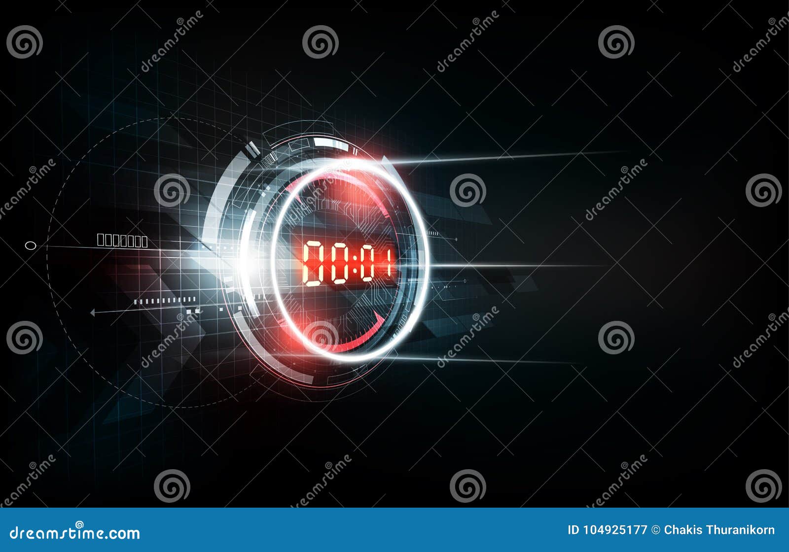 Tech Countdown Timer Vector Illustration | CartoonDealer.com #90899604