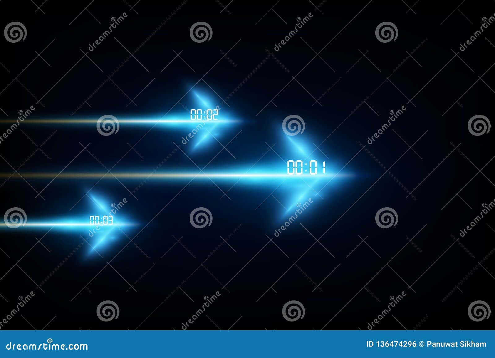 Abstract Futuristic Technology Background with Digital Number Timer ...