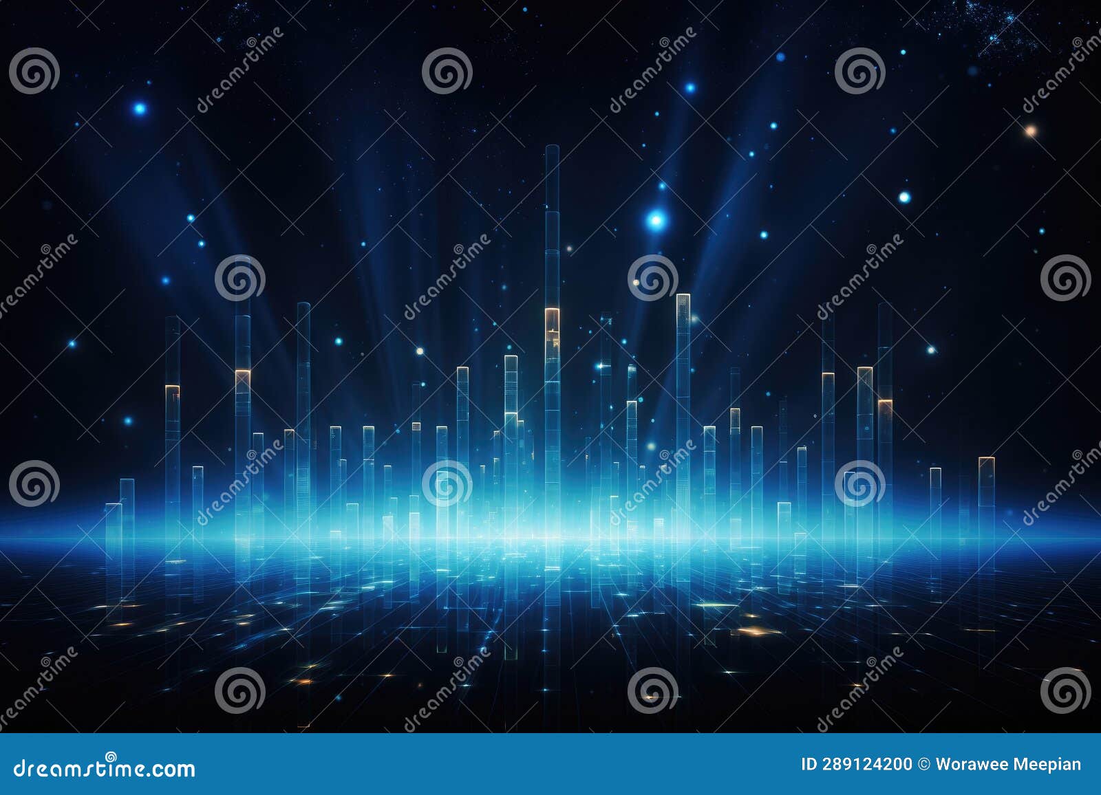 Abstract Futuristic Technology Background. Light Line Design Generative ...
