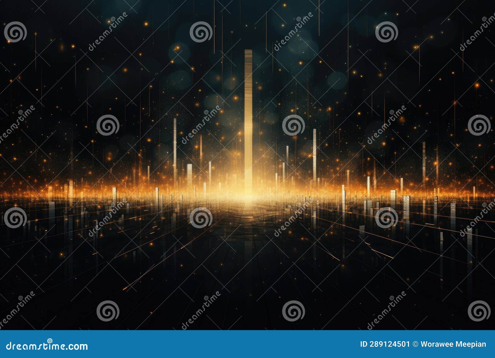 Abstract Futuristic Technology Background. Light Line Design Generative ...