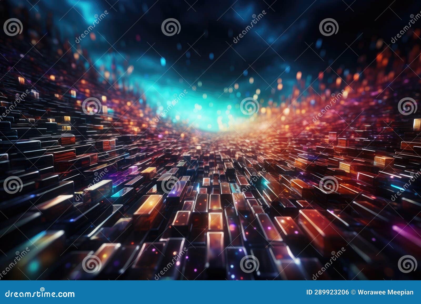 Abstract Futuristic Technology Background. Light Line Design Generative ...