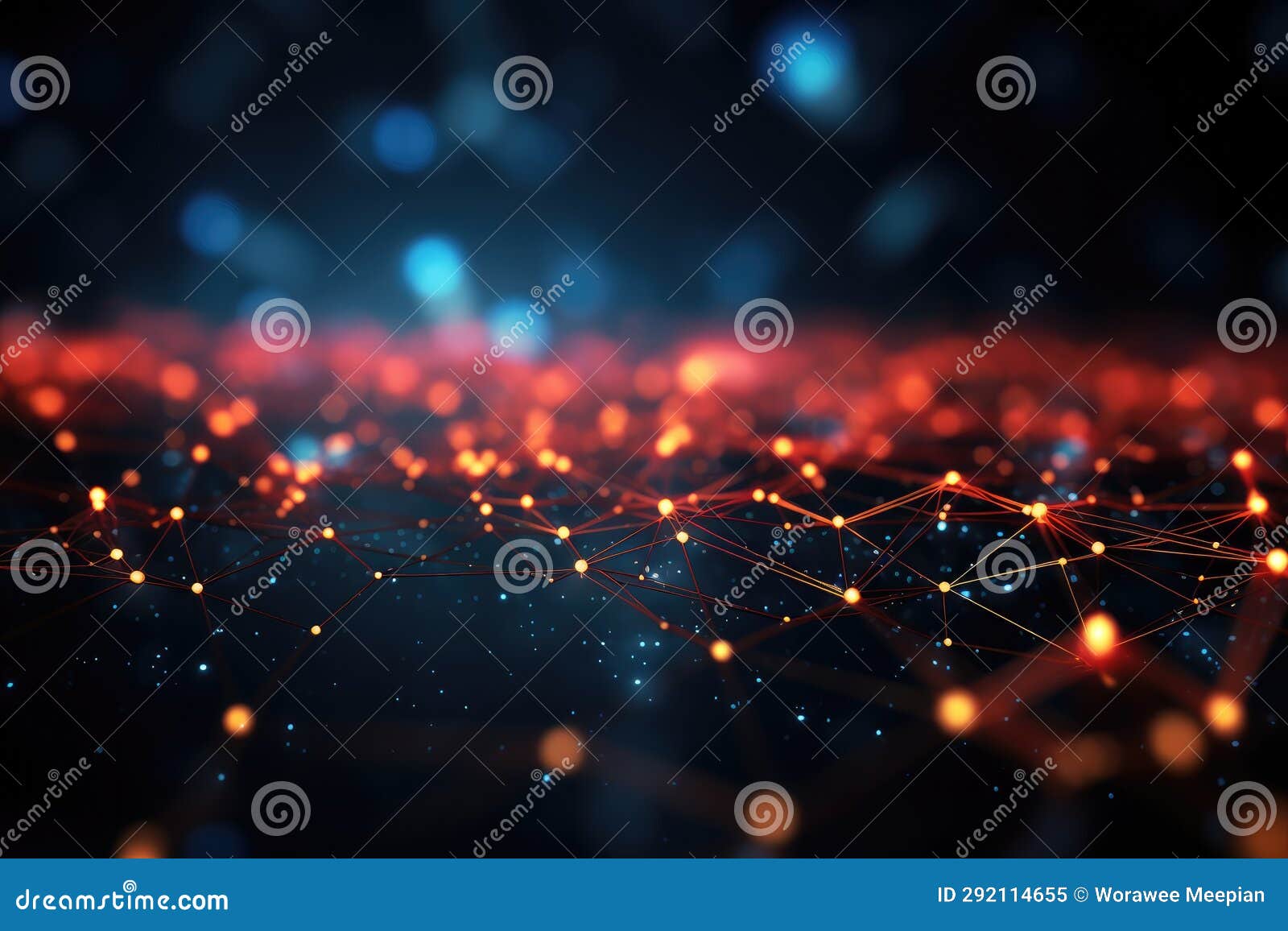 Abstract Futuristic Technology Background. Light Line Design Generative ...