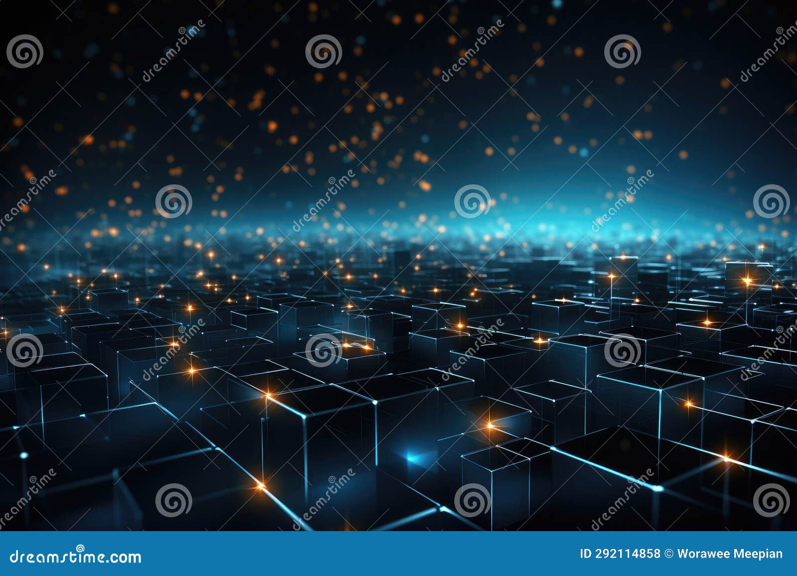 Abstract Futuristic Technology Background. Light Line Design Generative ...