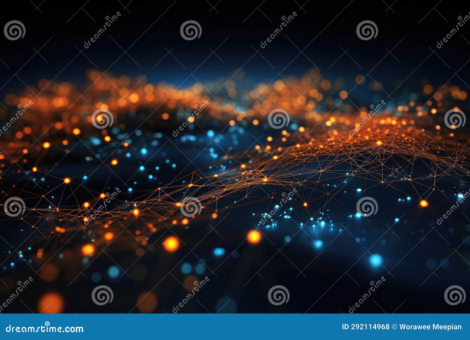 Abstract Futuristic Technology Background. Light Line Design Generative ...