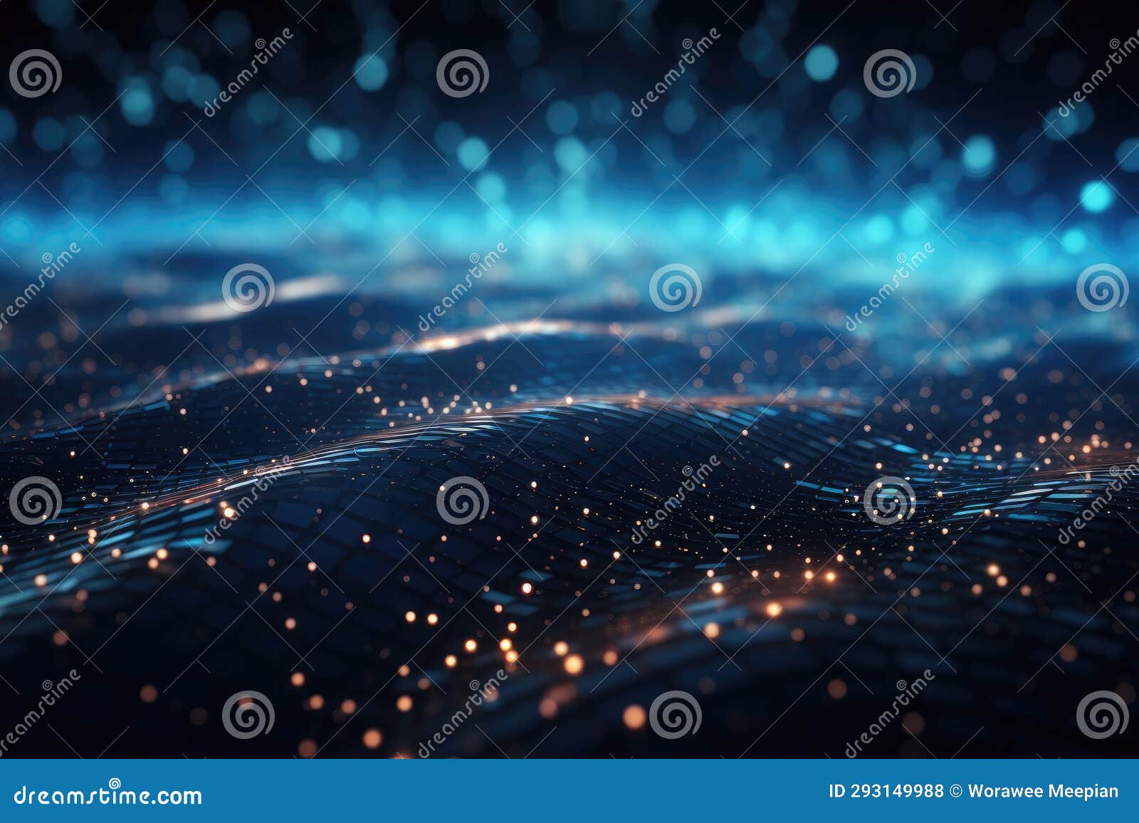 Abstract Futuristic Technology Background. Light Line Design Generative ...