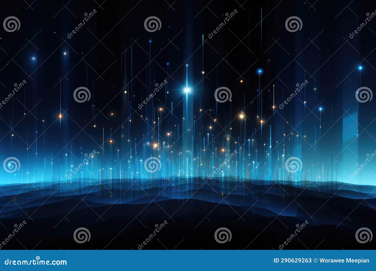 Abstract Futuristic Technology Background. Light Line Design Generative ...