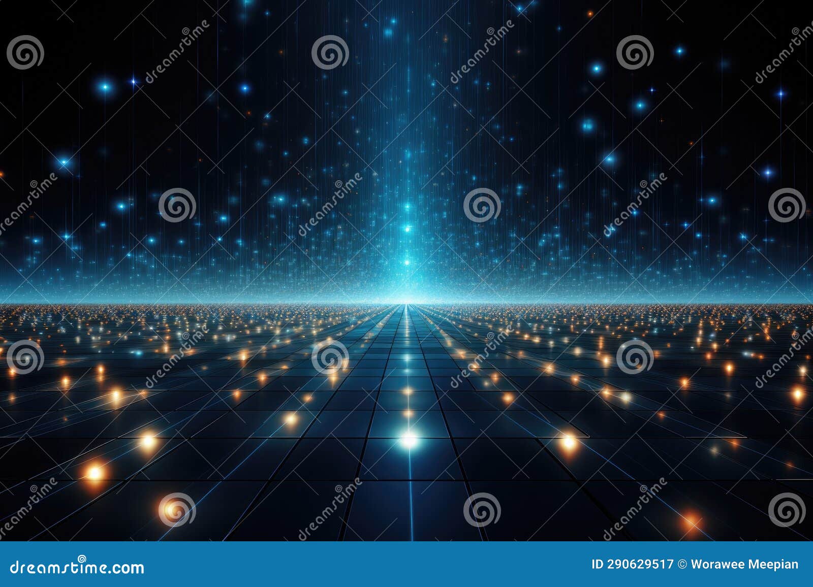 Abstract Futuristic Technology Background. Light Line Design Generative ...