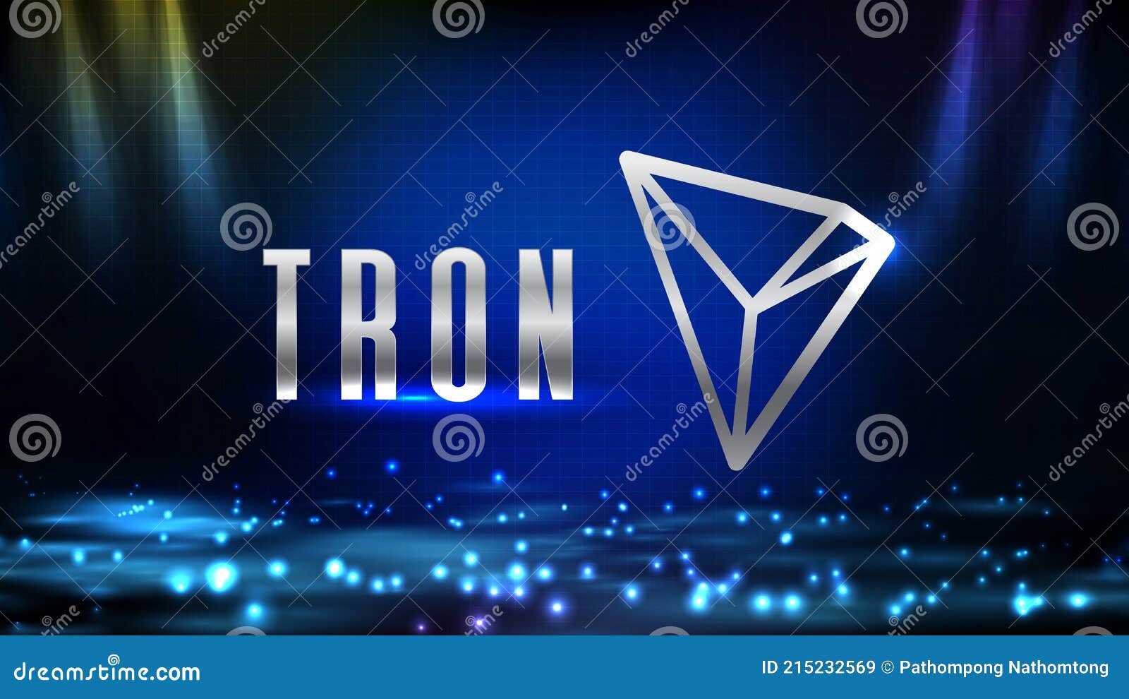 Futuristic Technology Background of TRON Digital Cryptocurrency Stock ...