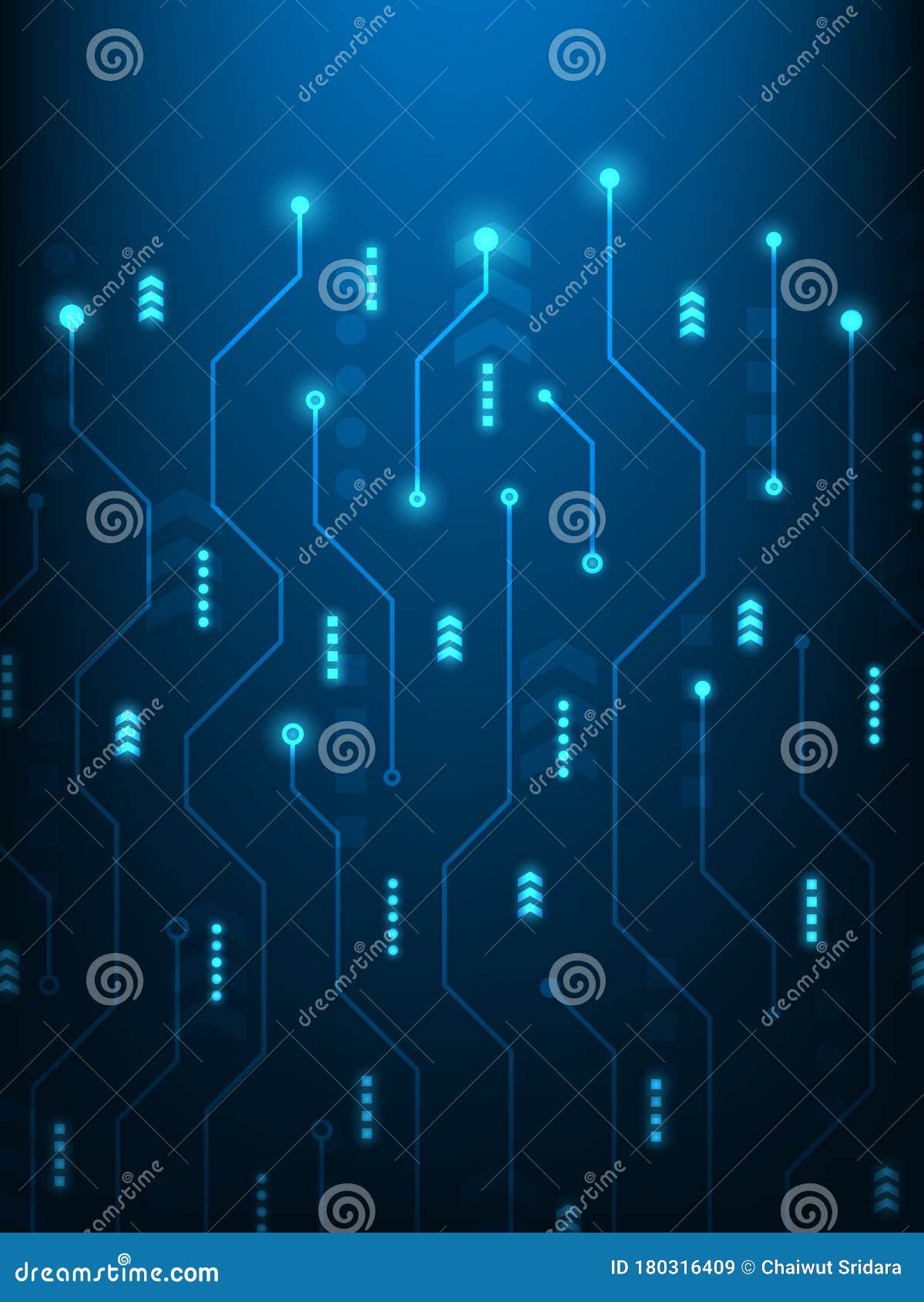 Abstract Futuristic Technology Background, Vector Stock Vector ...