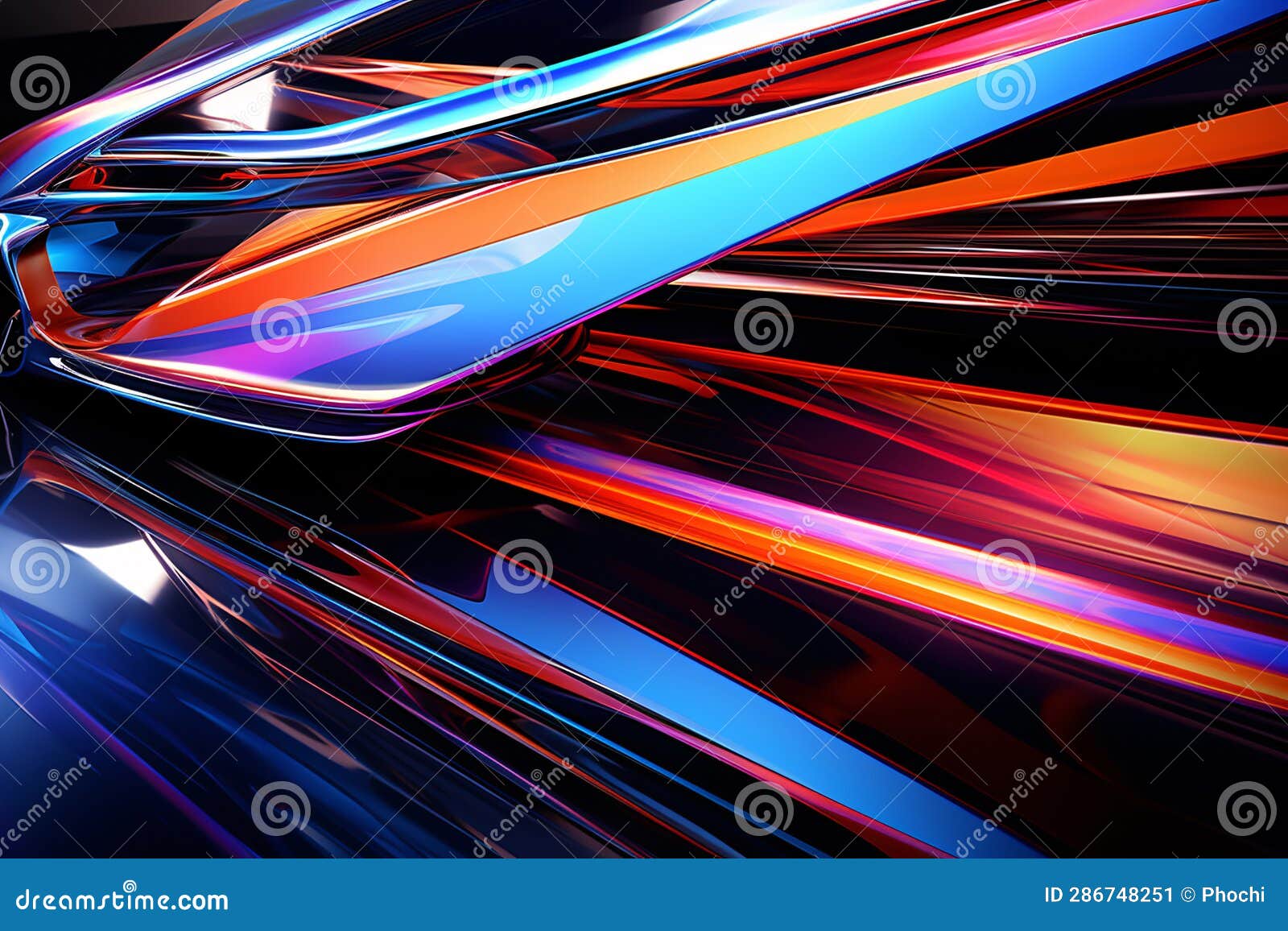 Abstract Futuristic Technology Background with Vibrant Chromatic ...