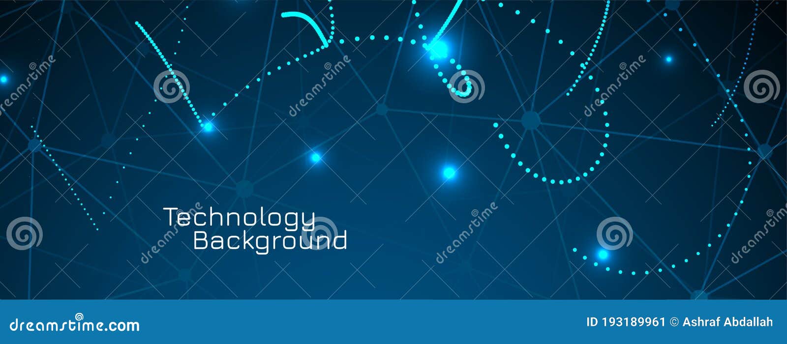 Abstract Futuristic Technology Banner Design Stock Vector ...