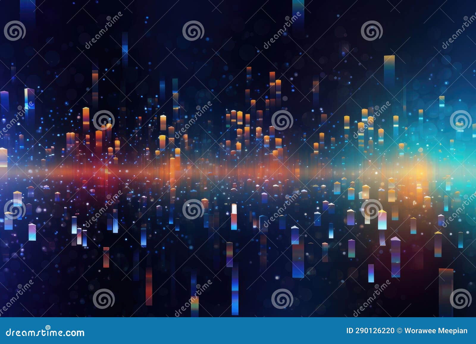 Abstract Futuristic Technology Big Data Transfer or Connecting ...