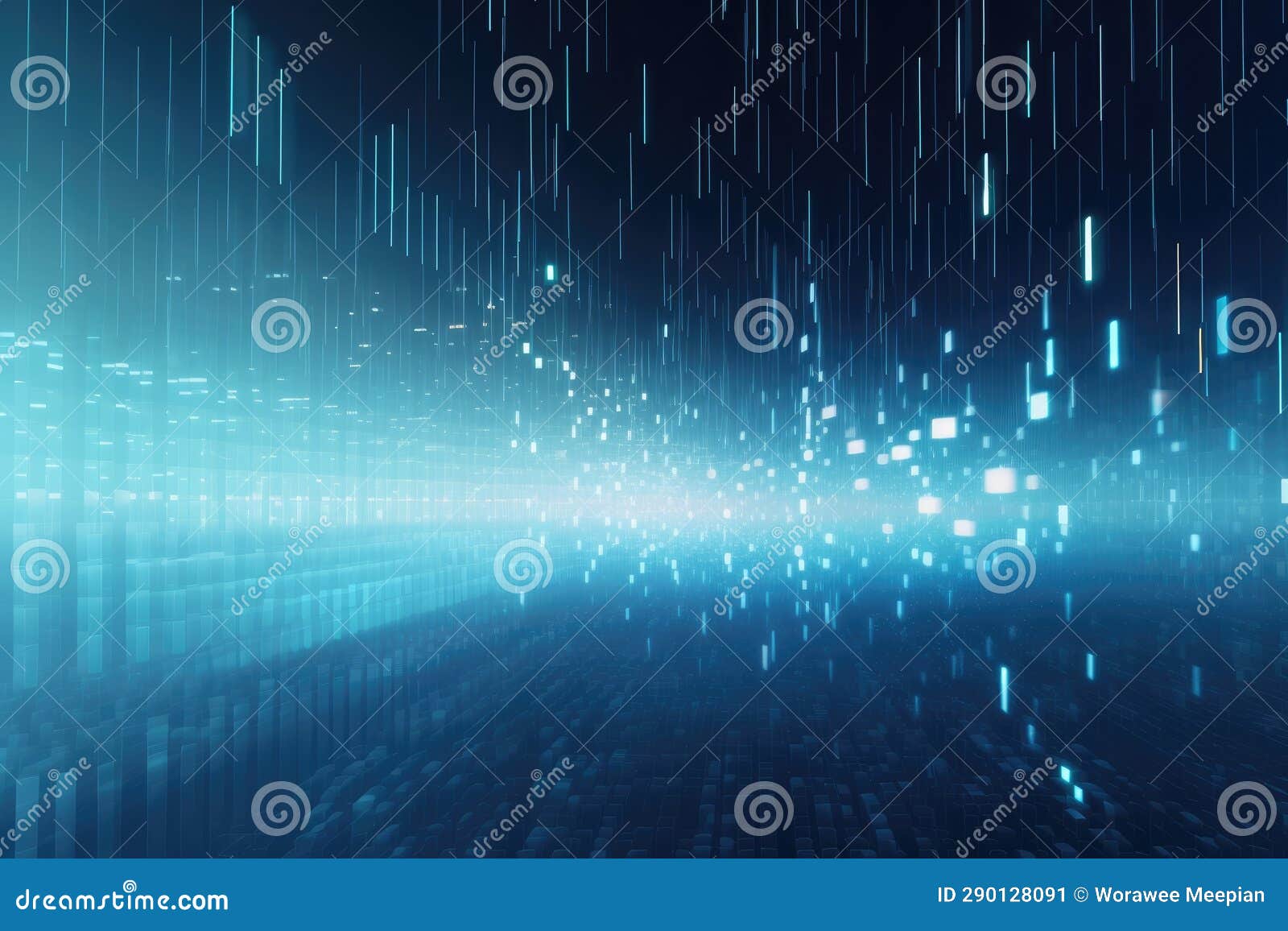 Abstract Futuristic Technology Big Data Transfer or Connecting ...