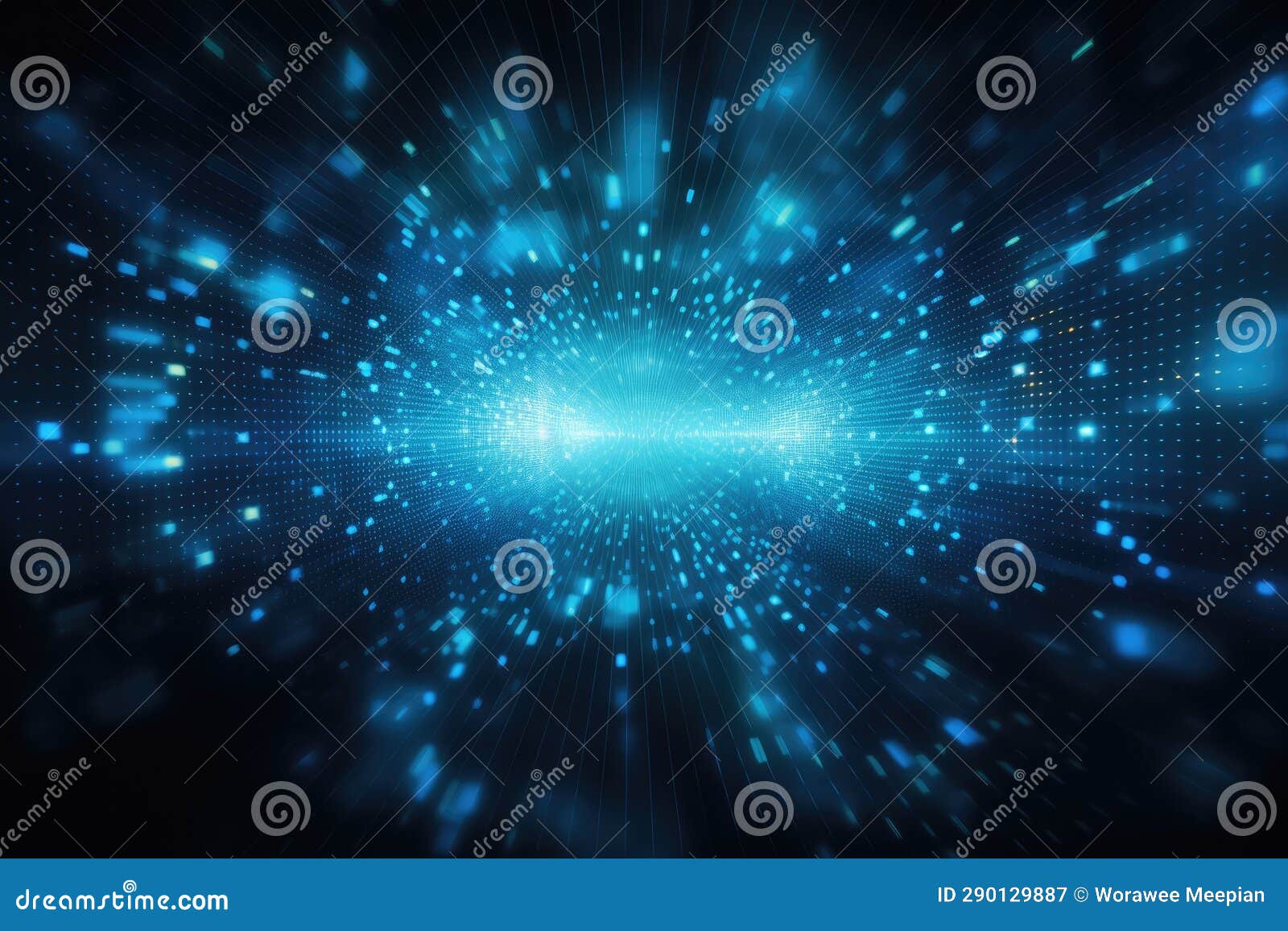 Abstract Futuristic Technology Big Data Transfer or Connecting ...