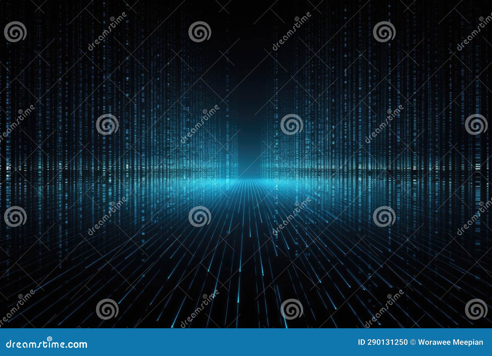 Abstract Futuristic Technology Big Data Transfer or Connecting ...