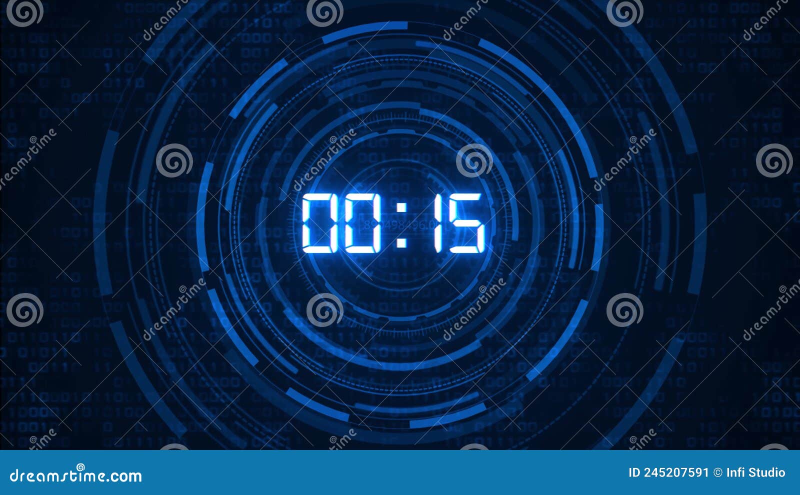 Abstract Futuristic Technology Digital Number Timer Concept and ...