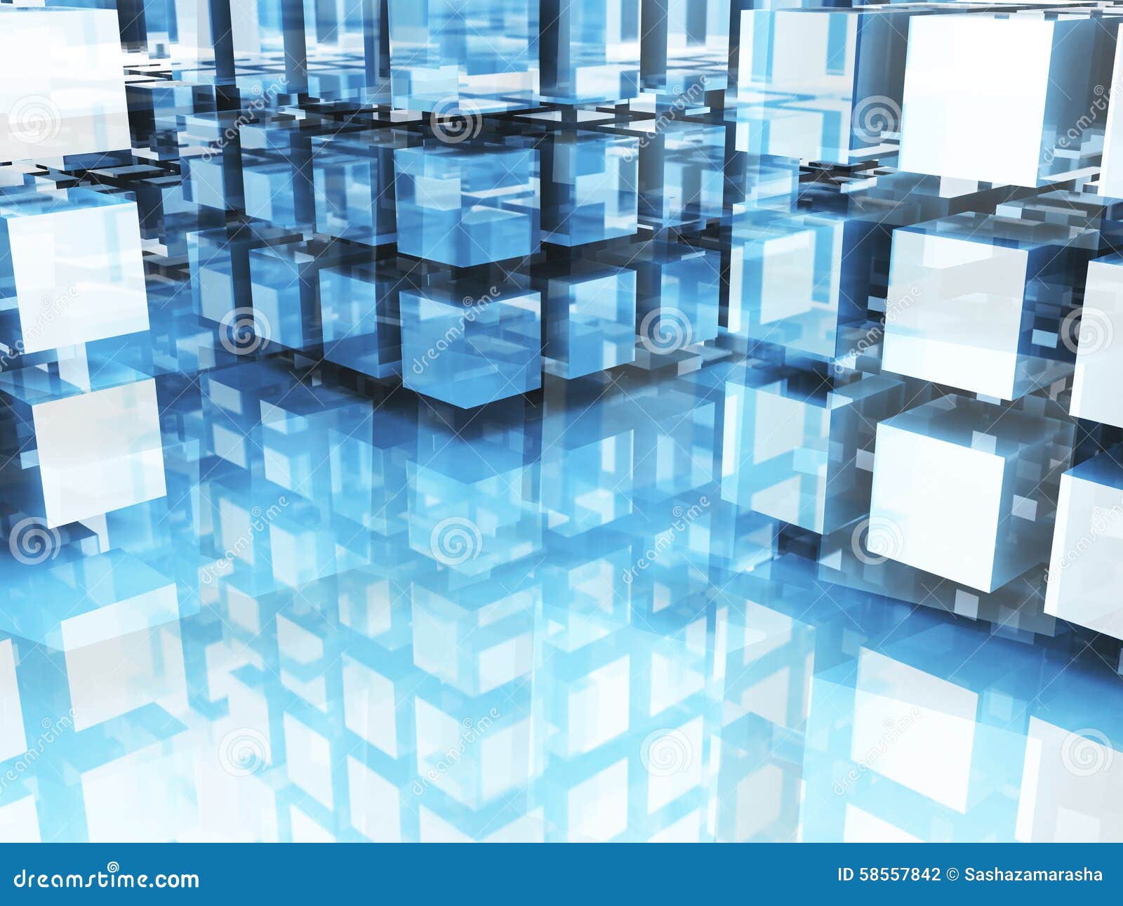 Abstract Futuristic Technology Glass Blocks Pattern Background Stock ...