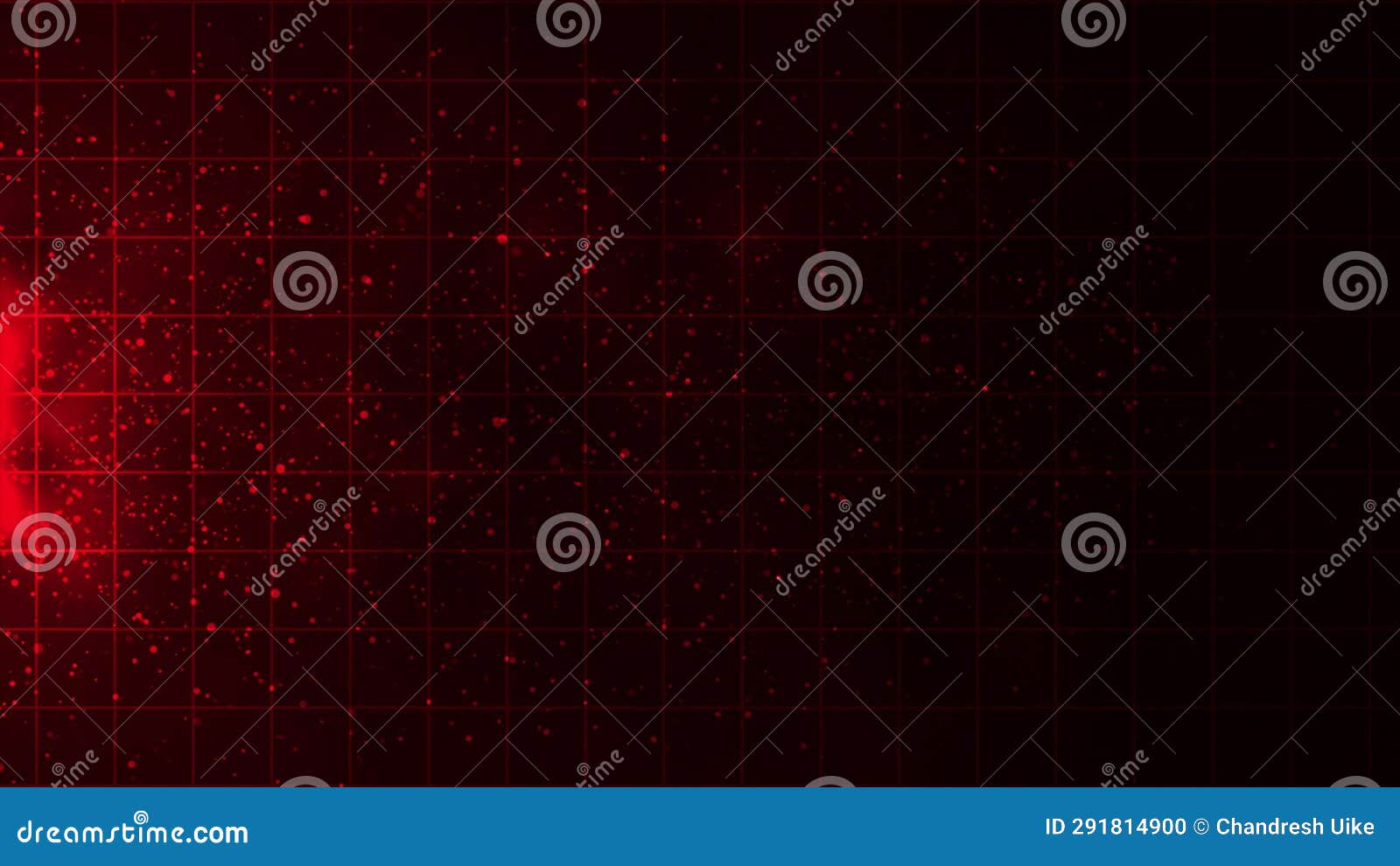 Abstract Futuristic Technology Particles Background, Red Particles and ...