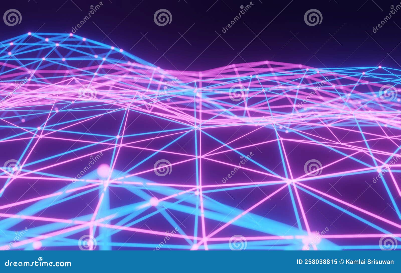 Abstract Futuristic with Polygonal Shapes Background. Digital ...