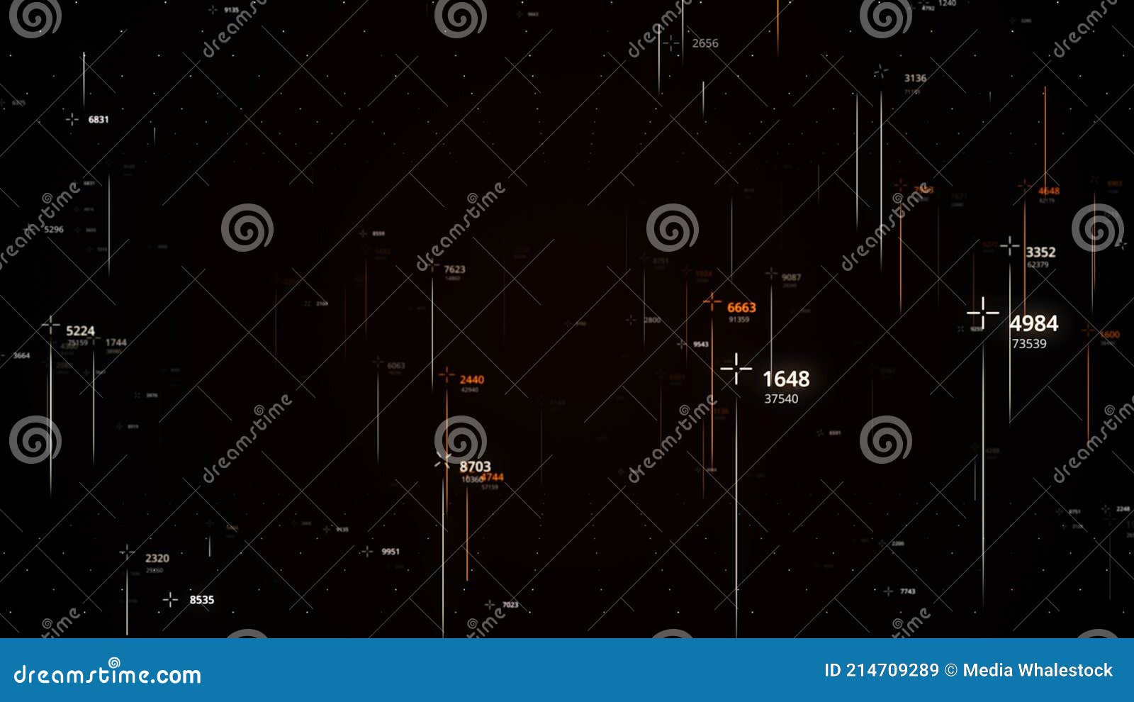Abstract Futuristic Technology For Space Measuring. Animation. Colored ...