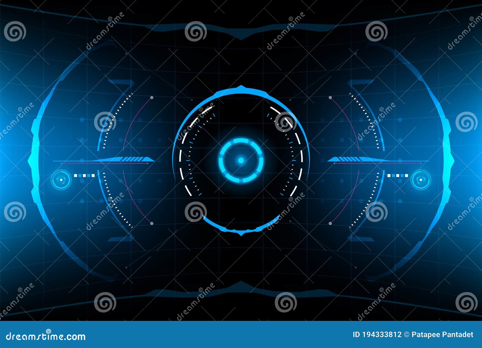 Abstract Futuristic Triangle HUD.vector and Illustration Stock ...