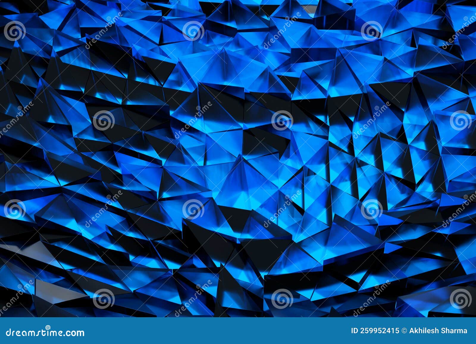 Abstract Futuristic Triangles Technology Background 3D Illustration ...