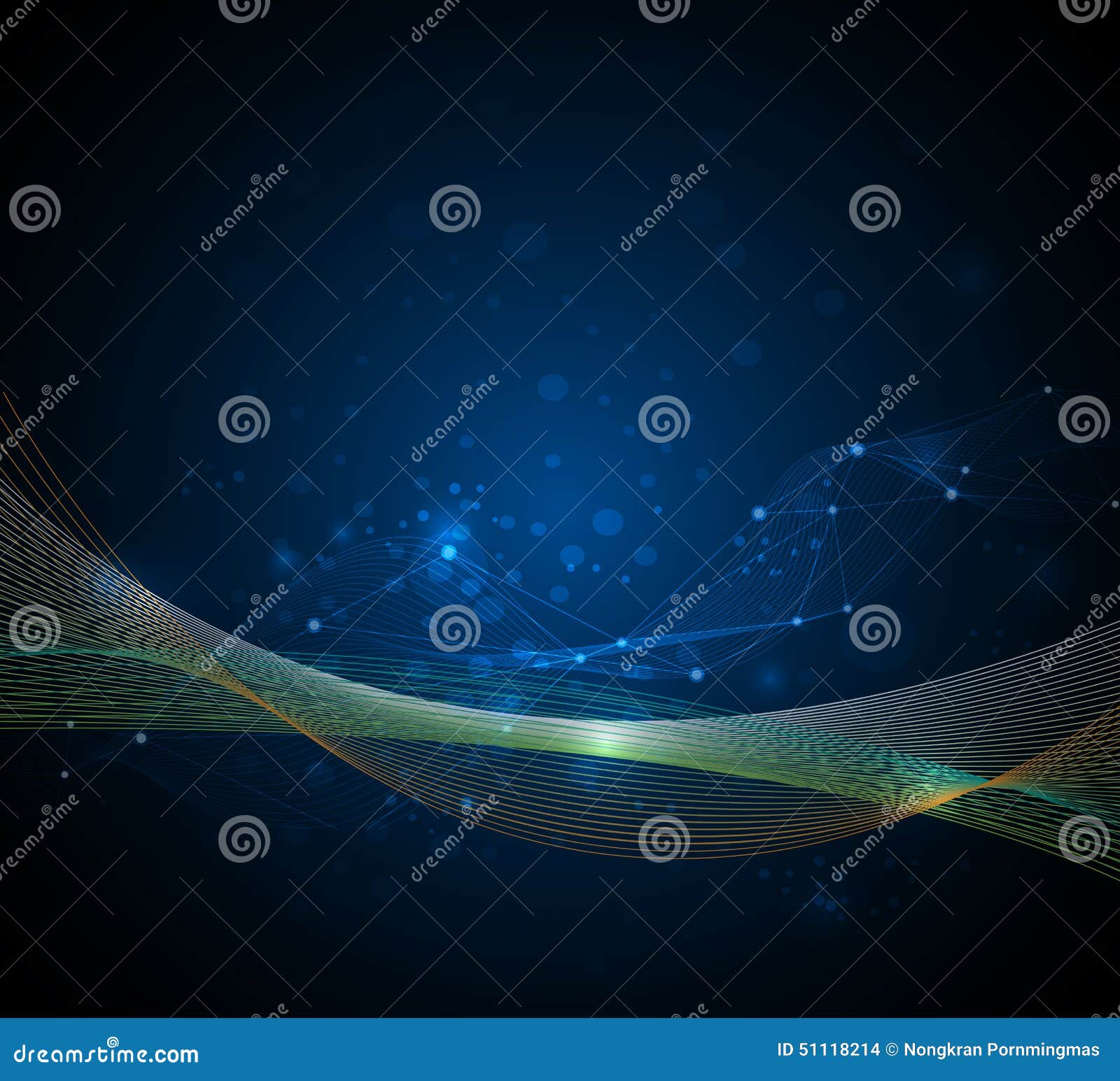 Abstract Futuristic Wave-digital Technology Concept Stock Vector ...