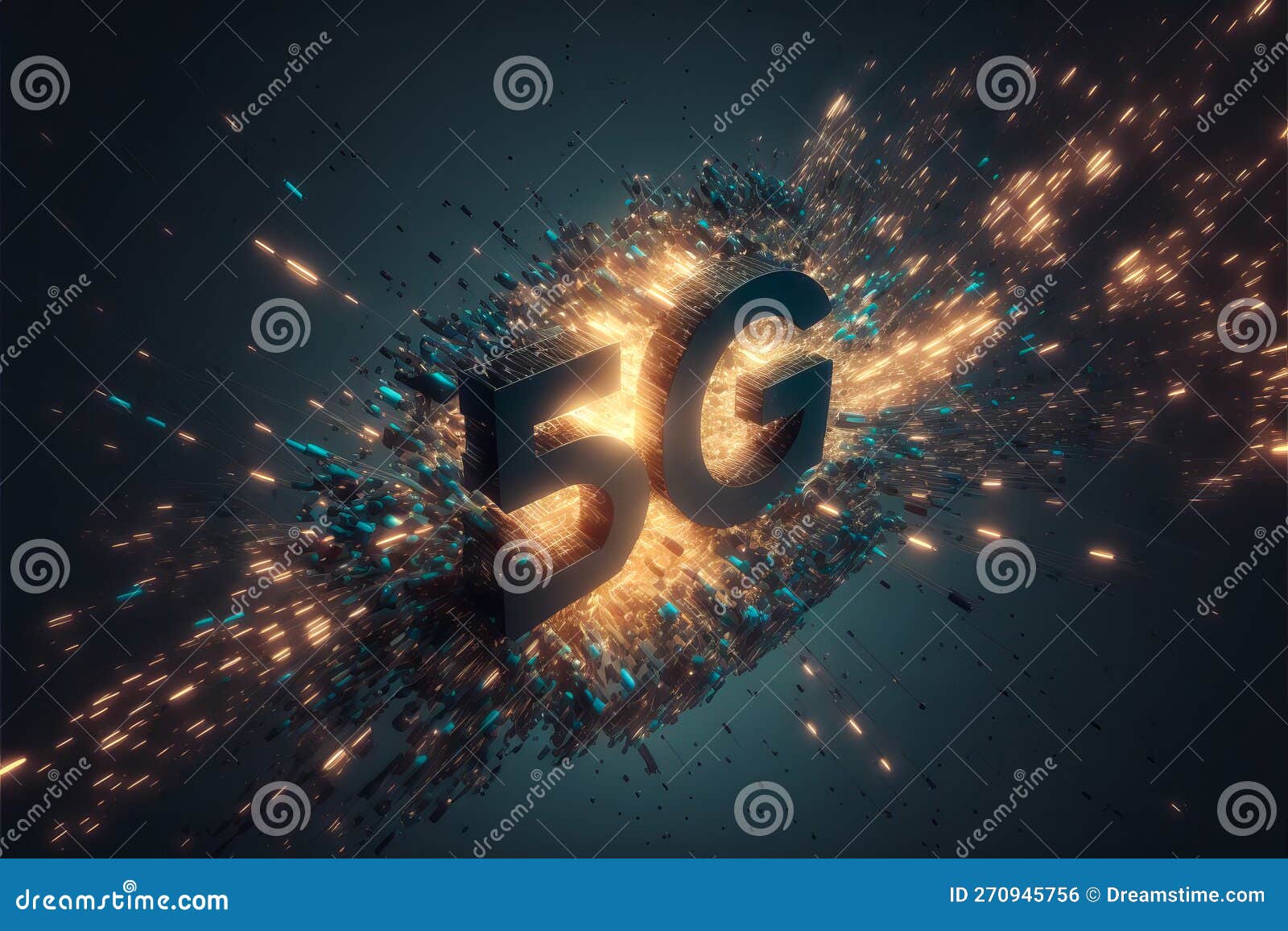 Abstract 5g Logo for Technology Background. Generative Ai Stock ...