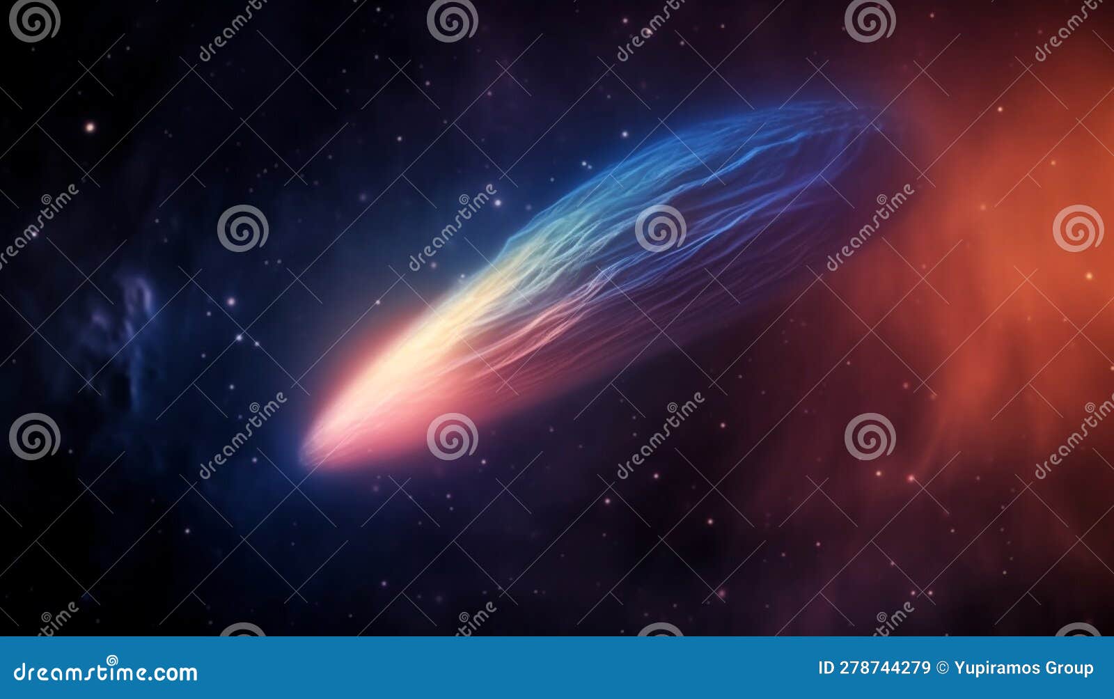 Abstract Galaxy Explodes with Glowing Star Trail in Deep Space ...