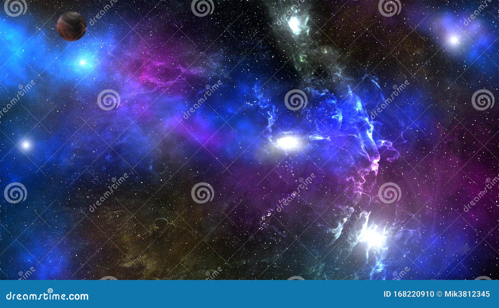 Abstract galaxy and nebula stock illustration. Illustration of ...