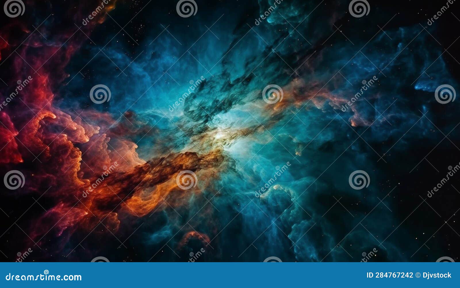 Abstract Galaxy Nebula, Exploding Big Bang Mystery in Space Backdrop ...