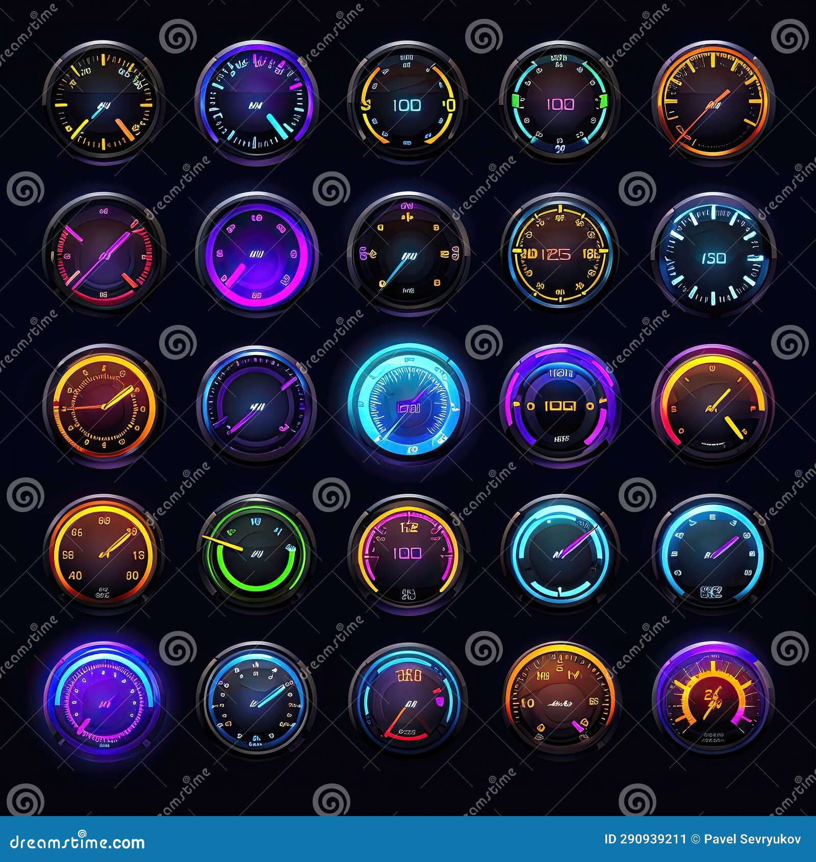 Abstract Games Speedometer Ai Generated Stock Image - Image of abstract ...