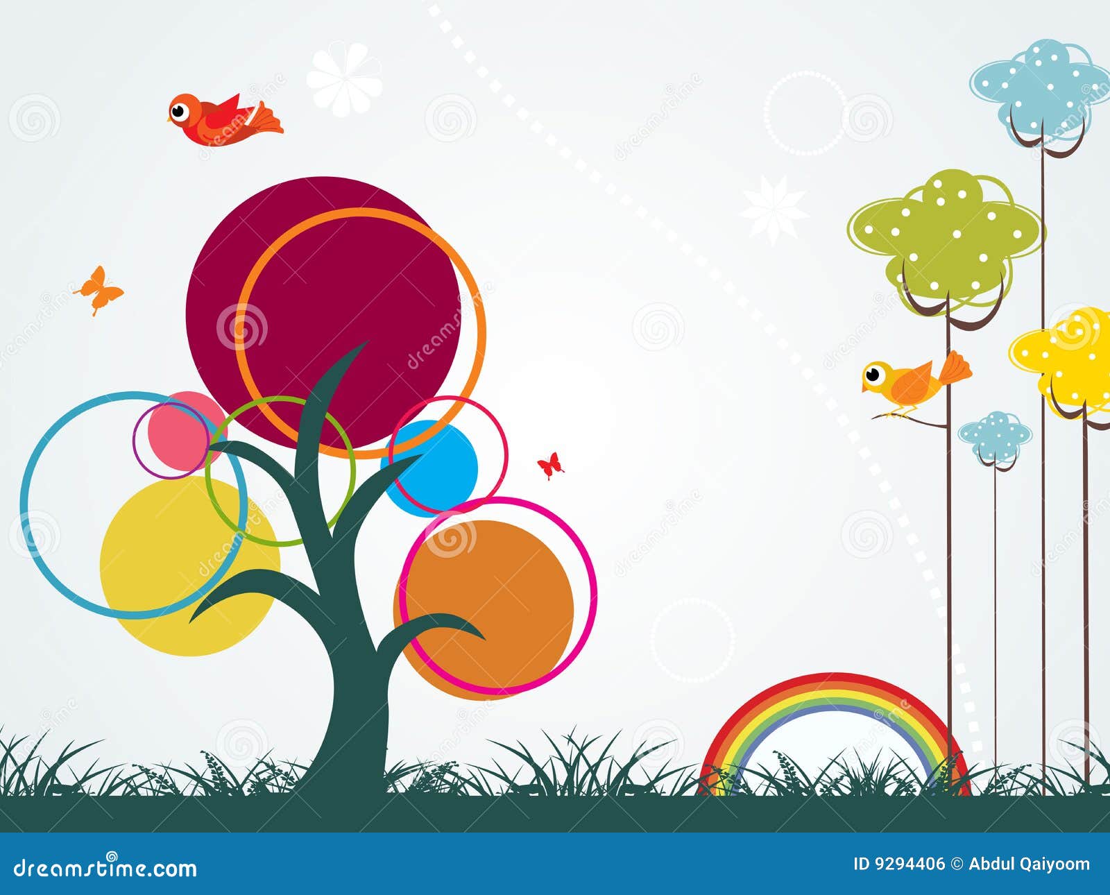 Abstract Garden Pattern Background Stock Vector - Illustration of ...