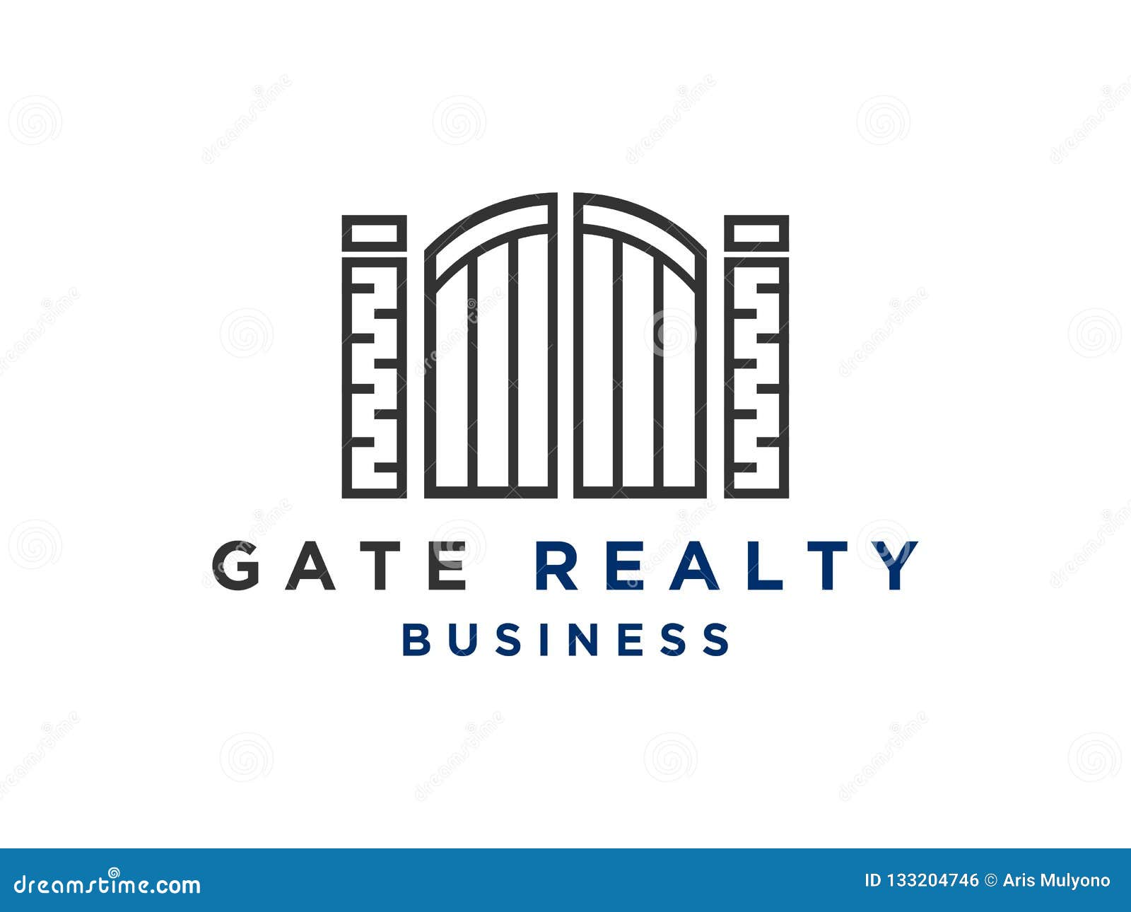 Abstract Gate Logo Design Inspiration Stock Vector - Illustration of ...
