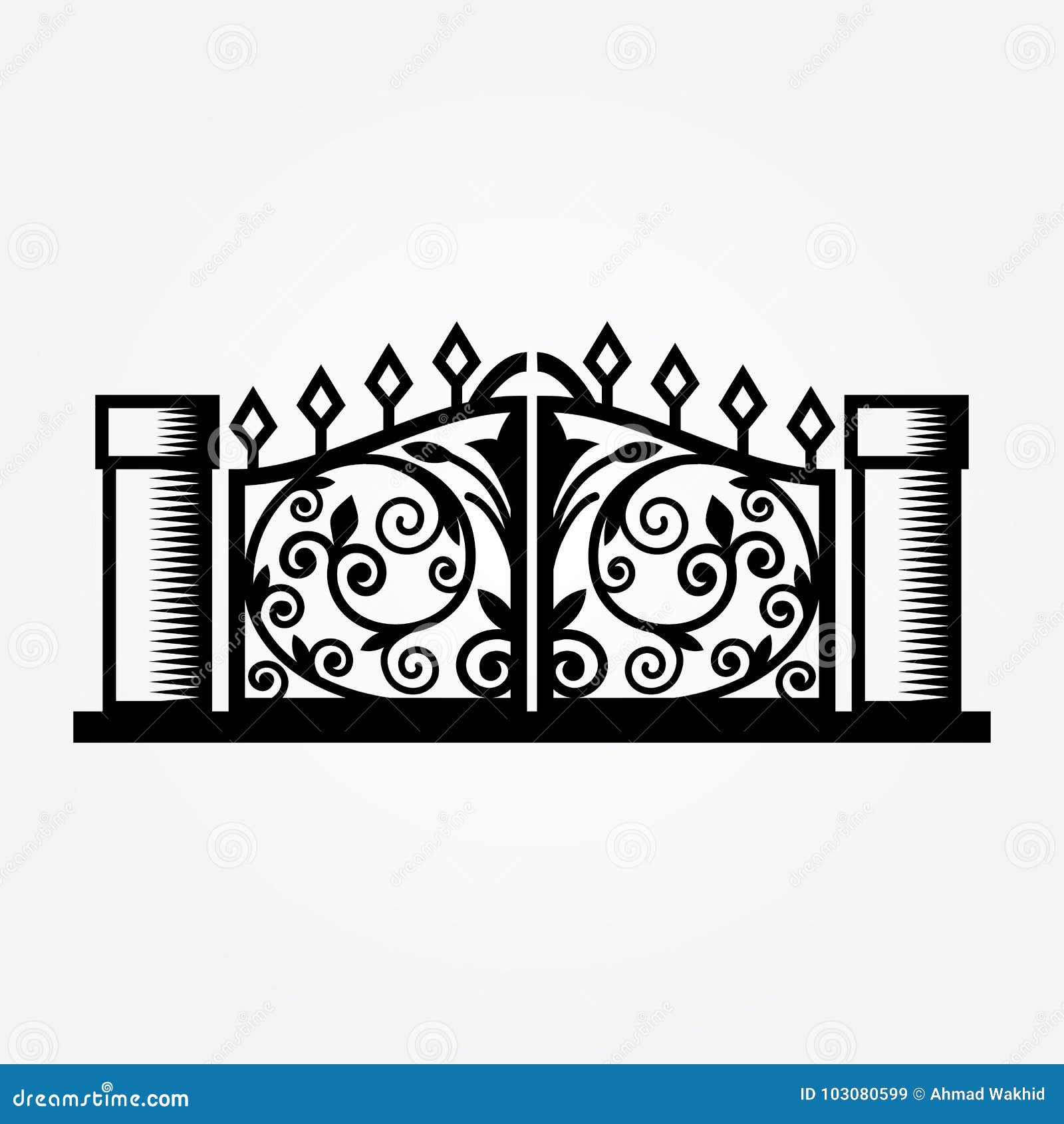 Abstract Gate Letter W N Geometric Logo Vector | CartoonDealer.com ...