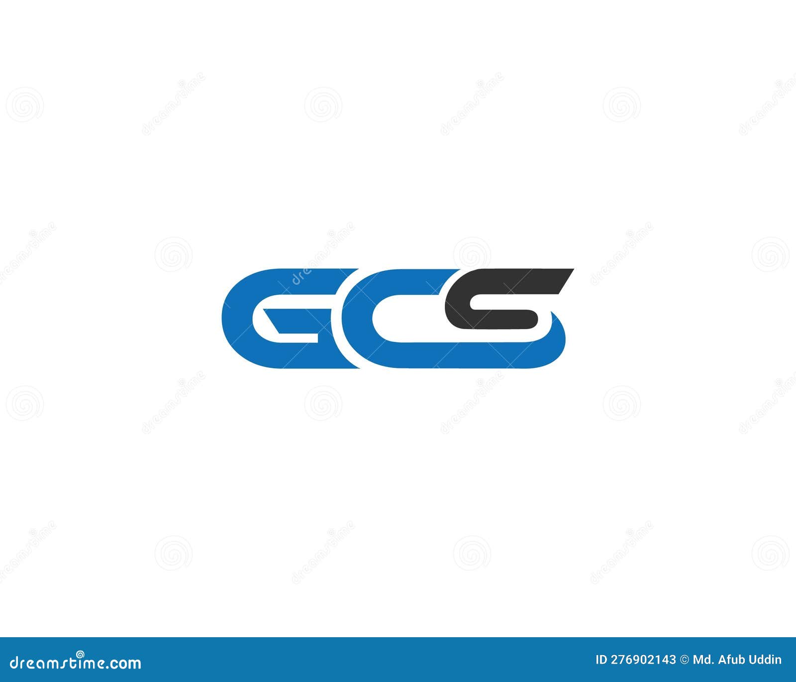 Abstract GCS Initial Logo Design Stock Vector - Illustration of ...