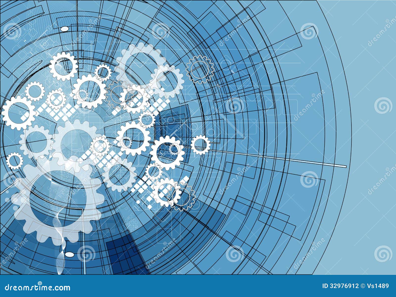 Abstract Gear Digital Computer Technology Business Background Stock ...