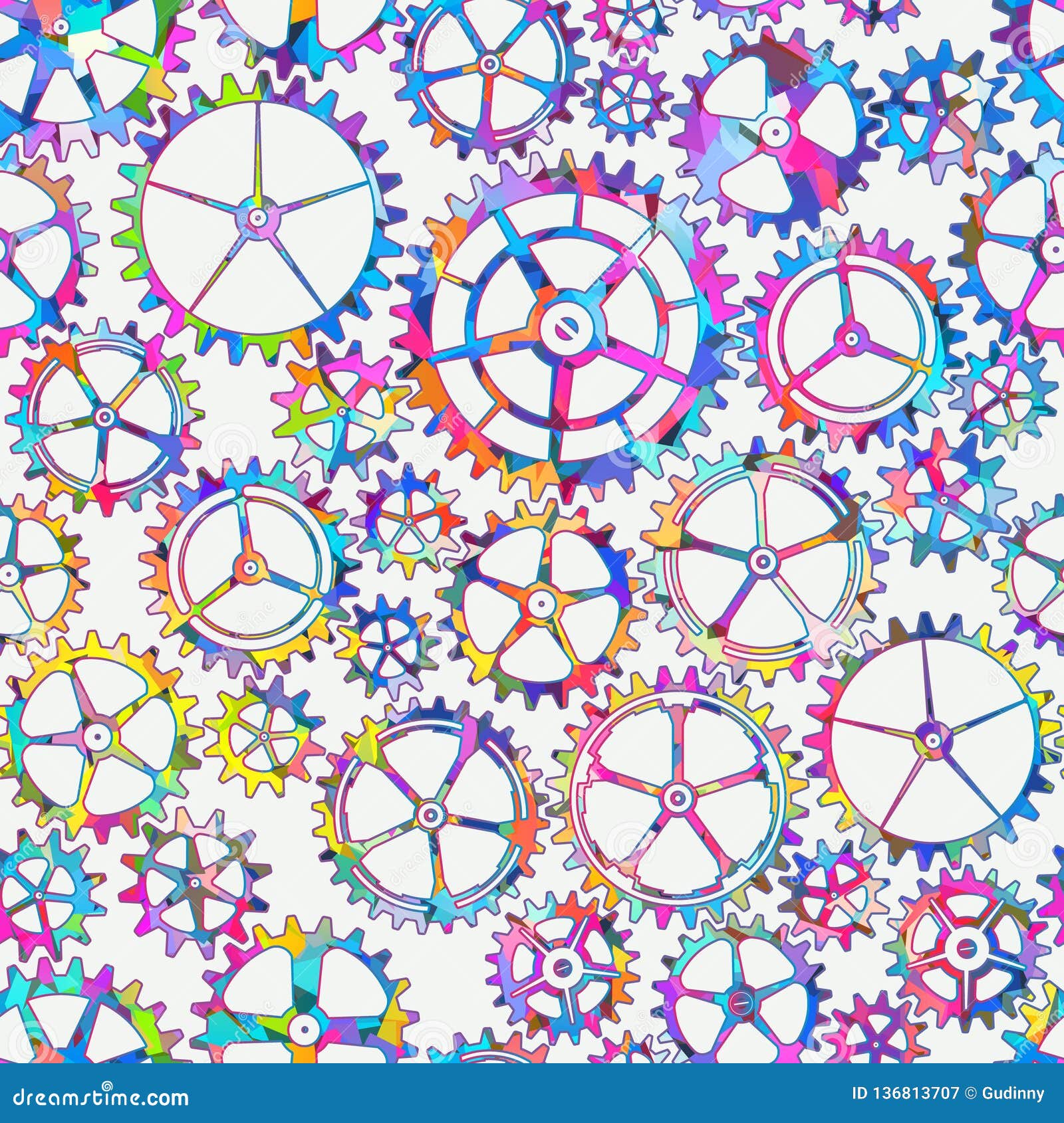 Abstract Gear Wheel Mechanism Background Cartoon Vector | CartoonDealer ...
