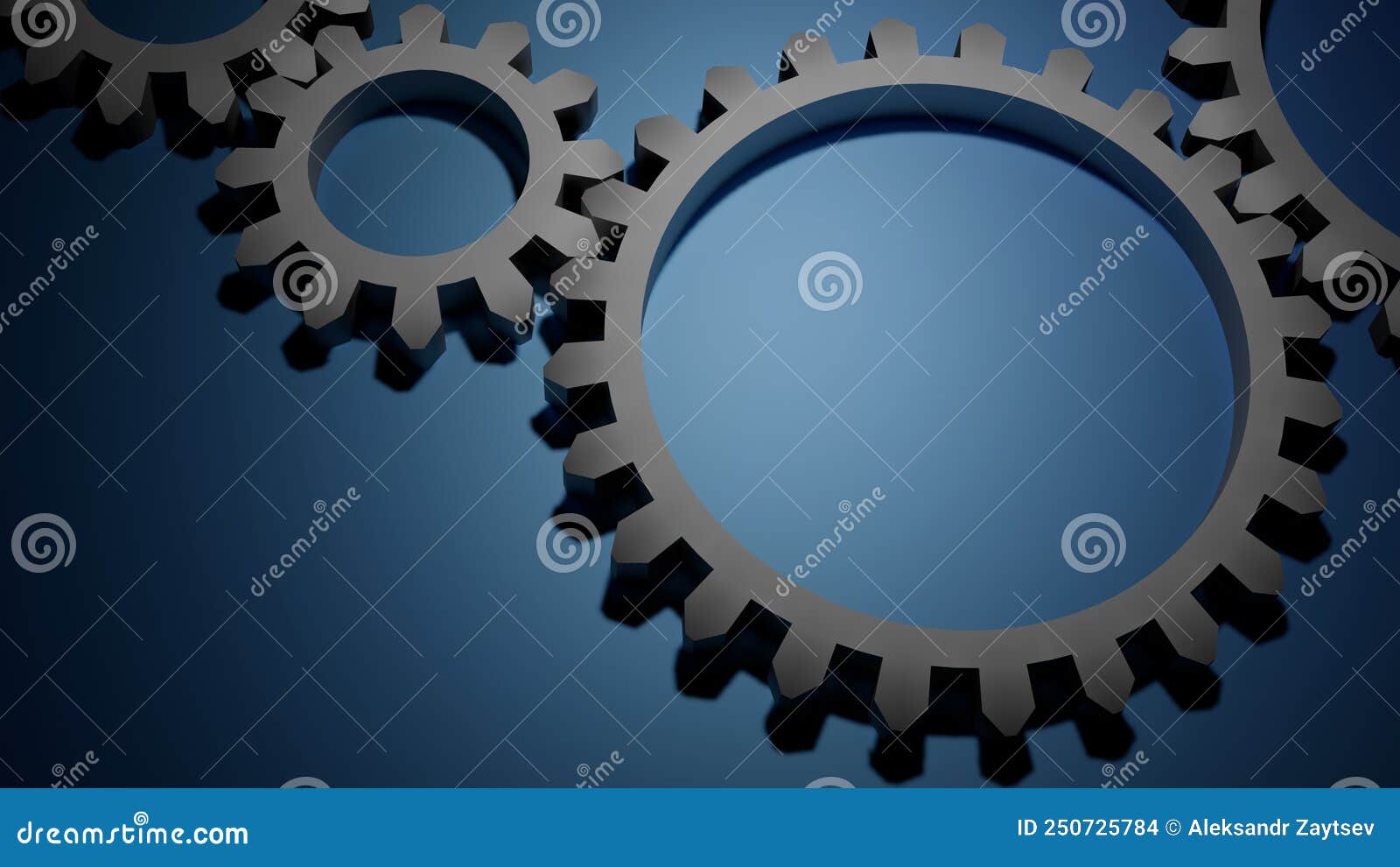Abstract Gears on Blue Background Stock Illustration - Illustration of ...