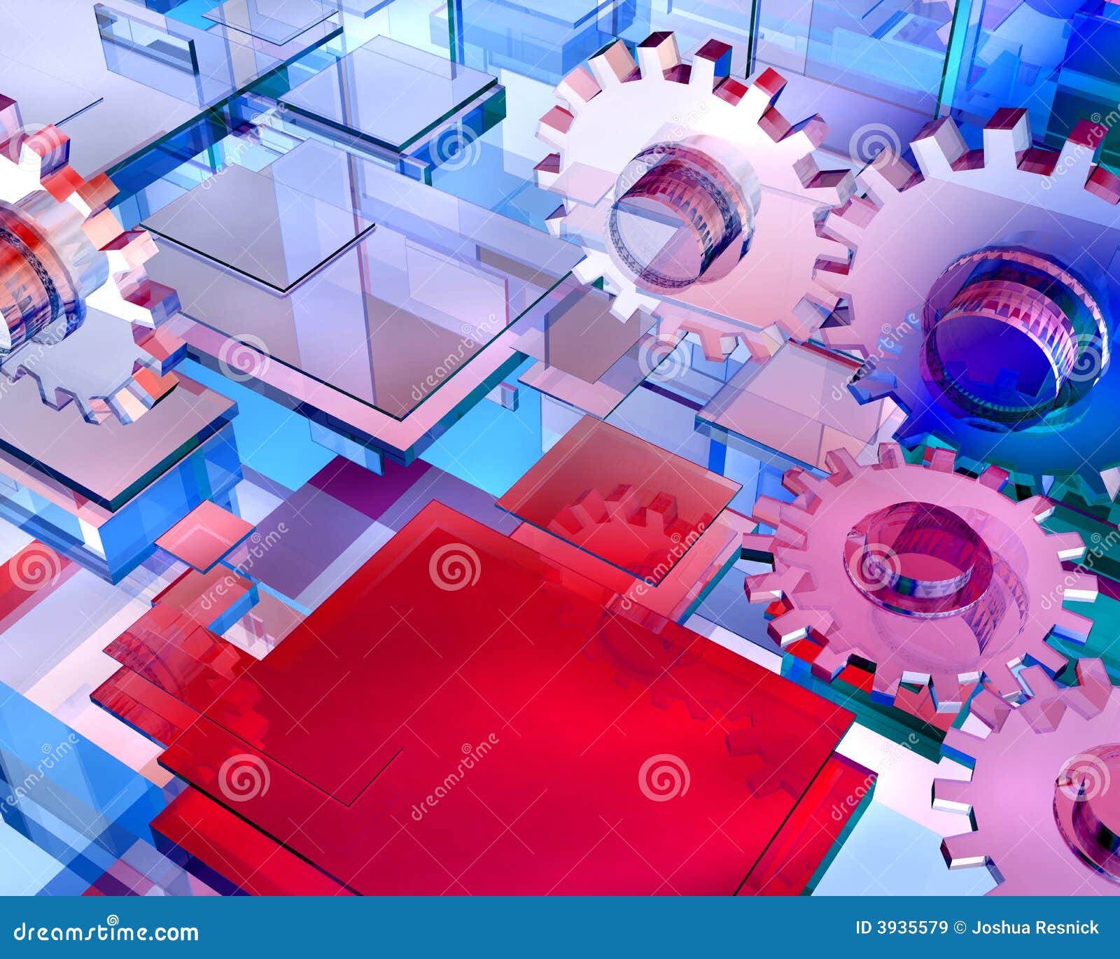 Abstract Gears Infographic. Mechanism With Integrated Gears And Cartoon ...