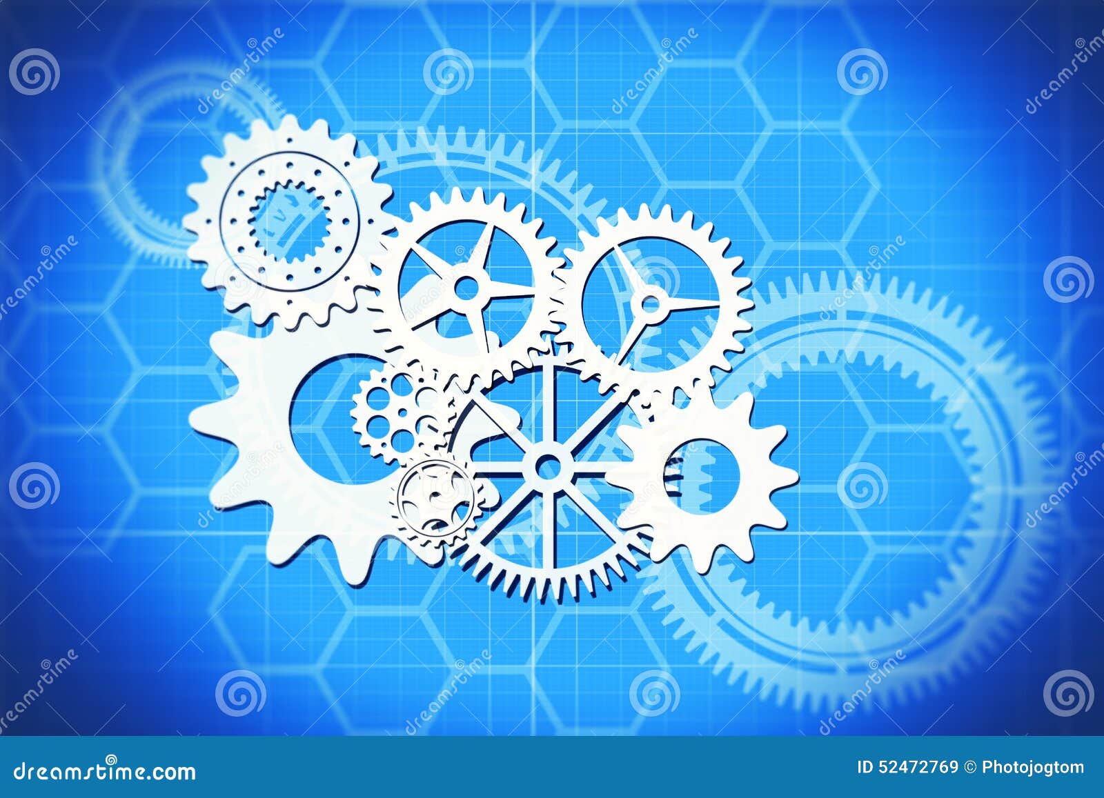 Abstract gears stock illustration. Illustration of gears - 52472769