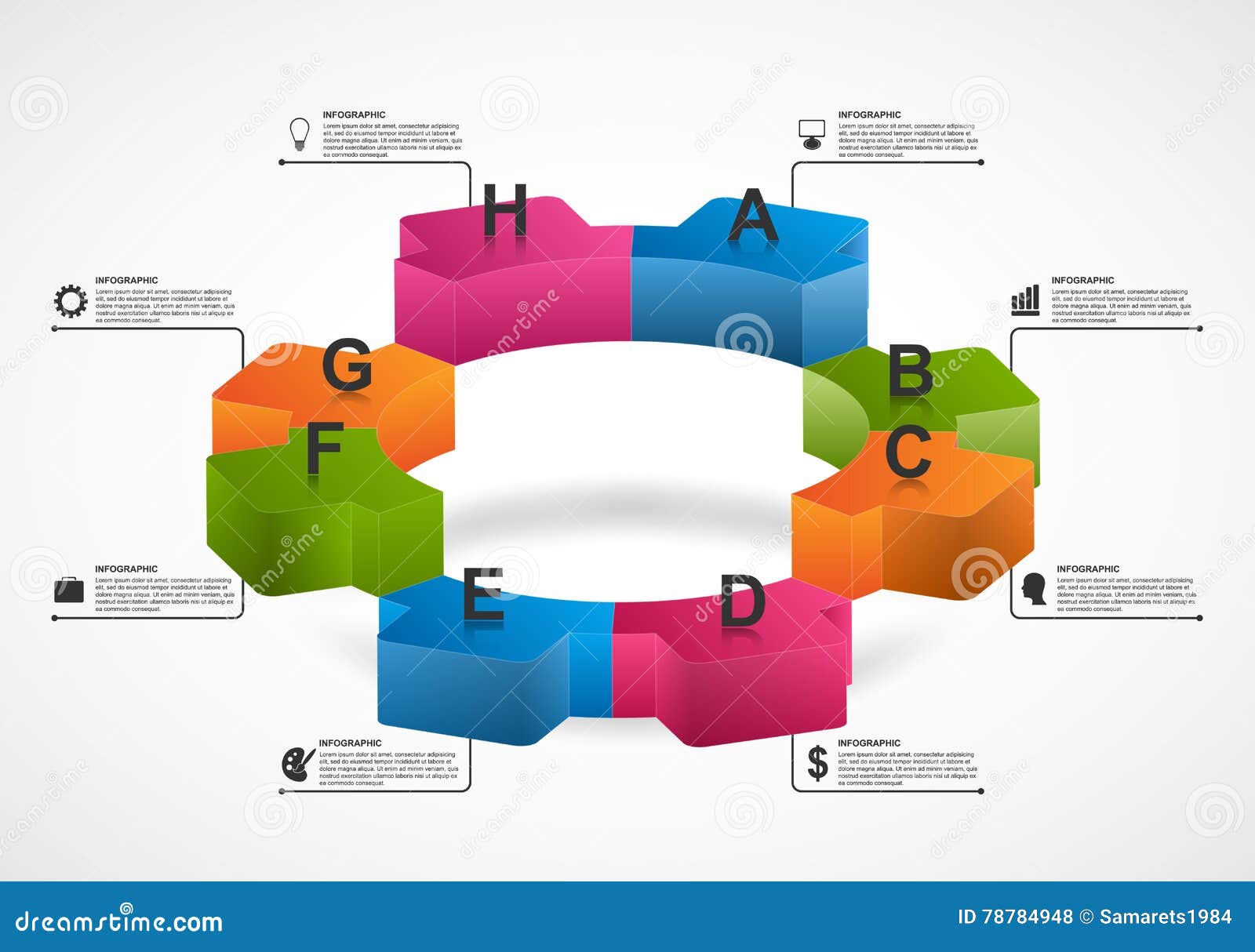Gears Infographic. Engineering Timeline Concept With 5 Options ...