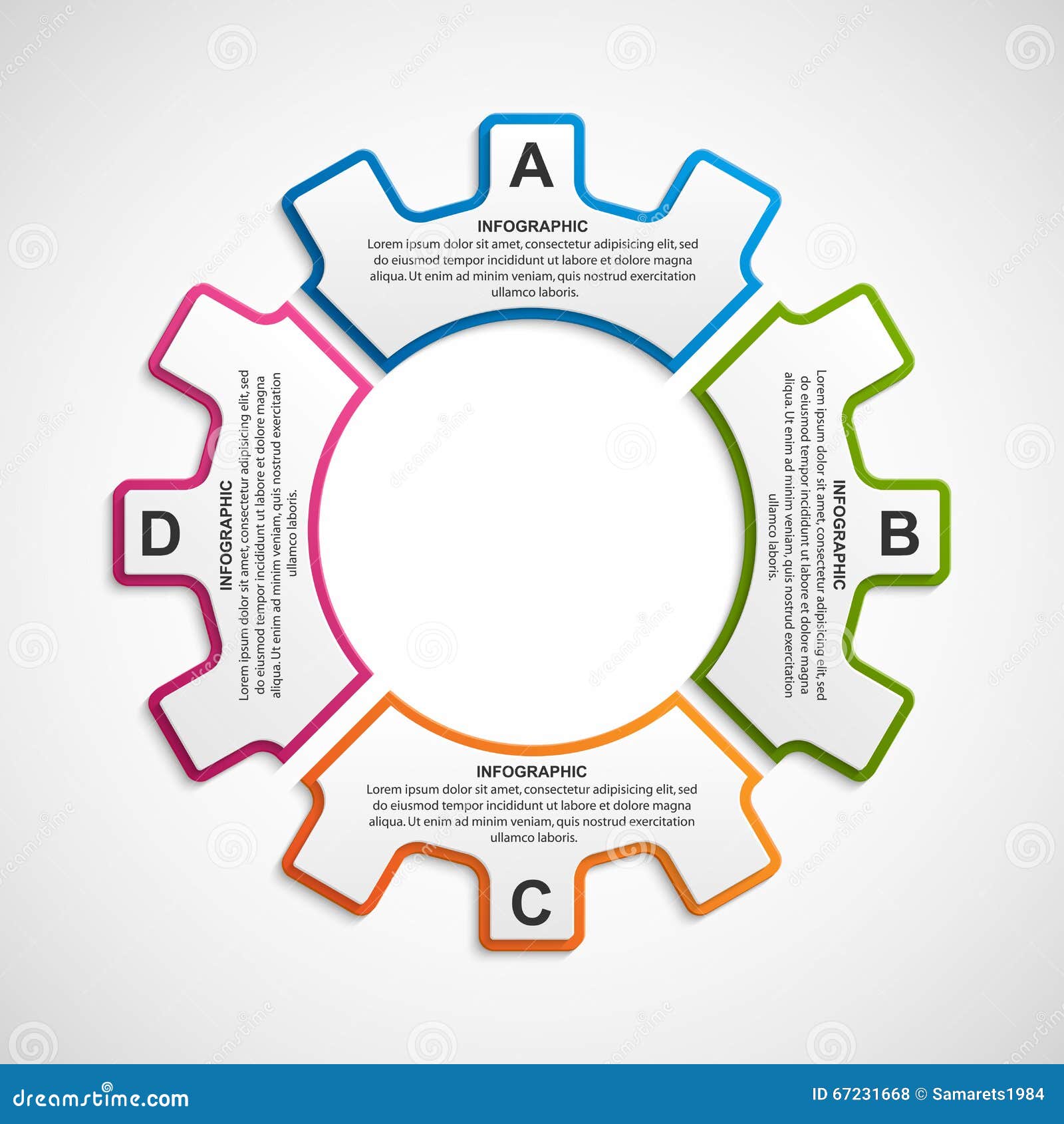 Gears Infographic. Engineering Timeline Concept With 5 Options ...