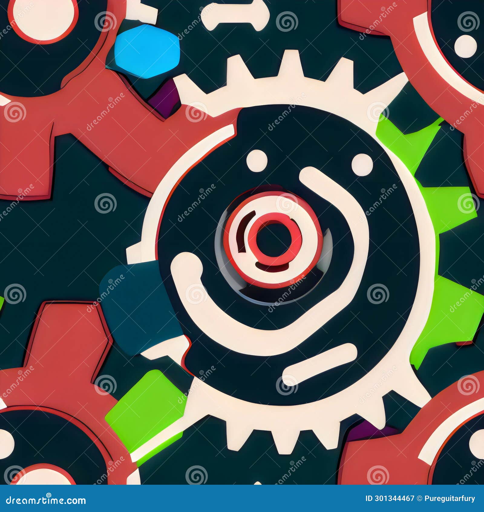 Abstract Gears Tile stock illustration. Illustration of drawing - 301344467