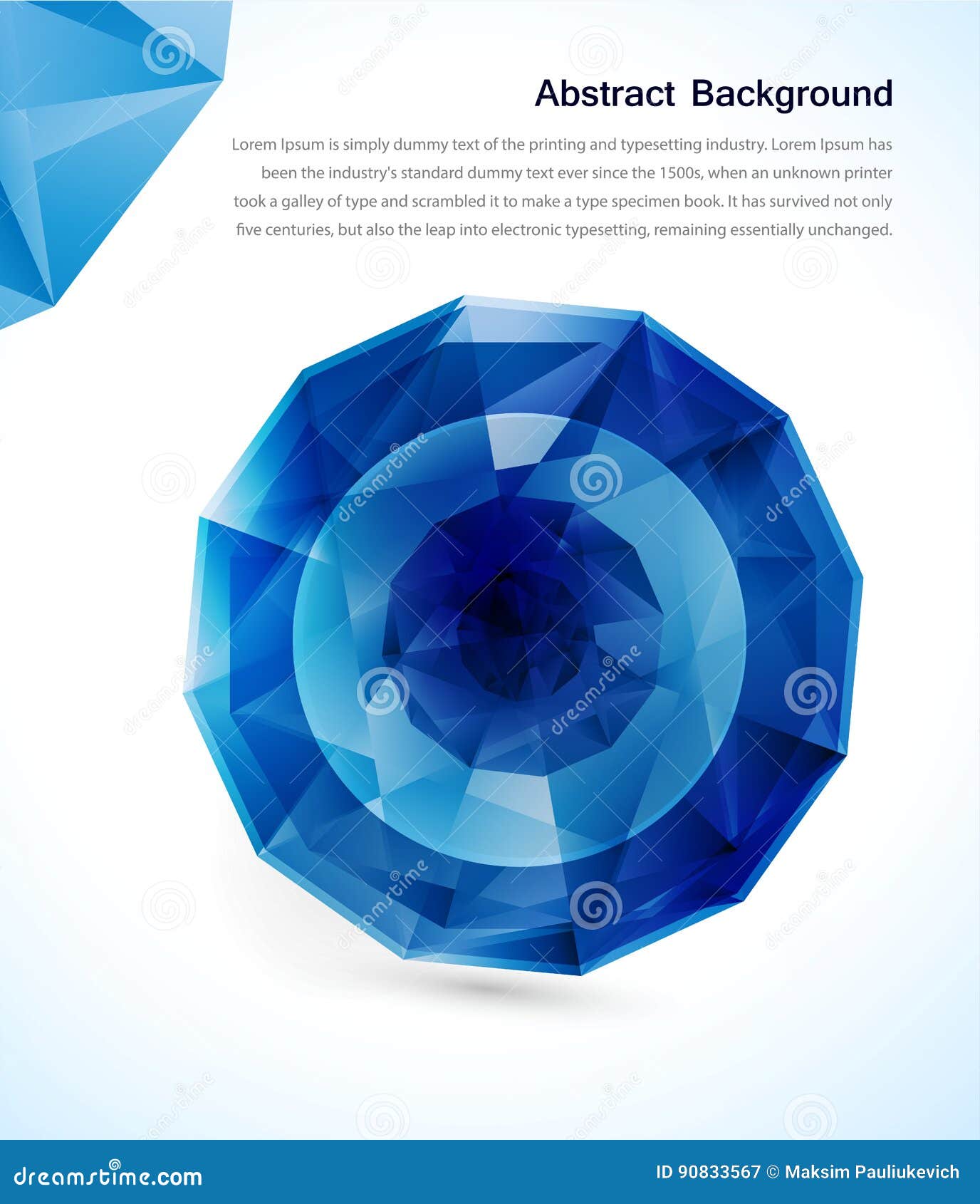Abstract gem and blue ice stock illustration. Illustration of blue ...